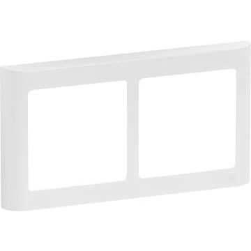 Ramme LK Fuga soft 2 modul vandret hvid