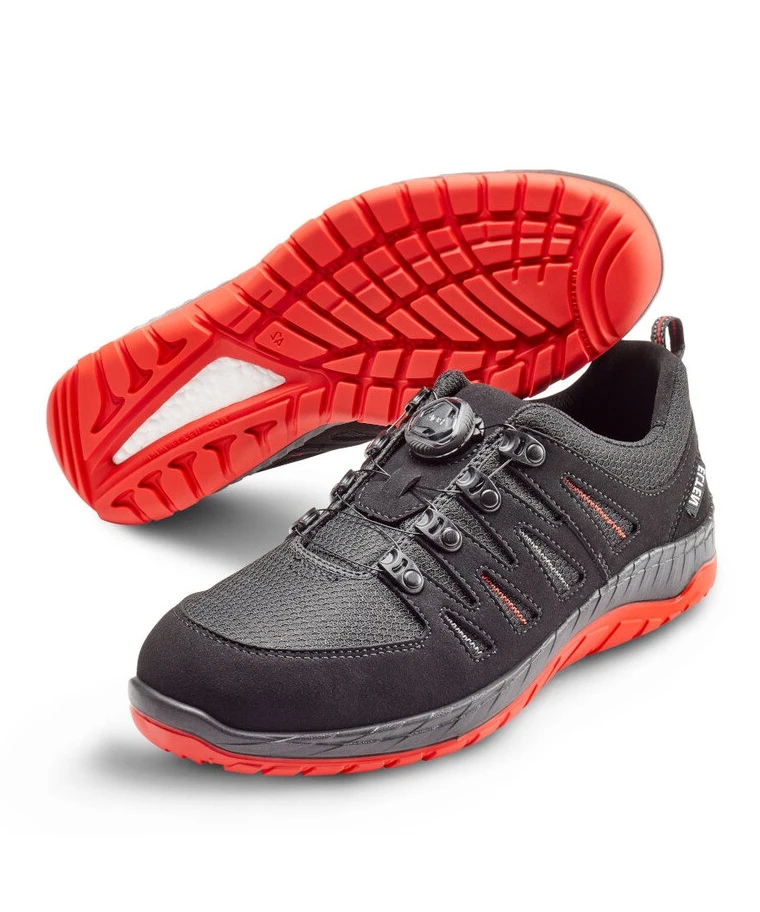 Elten Maddox BOA® Black-Red Low sikkerhedssko S3