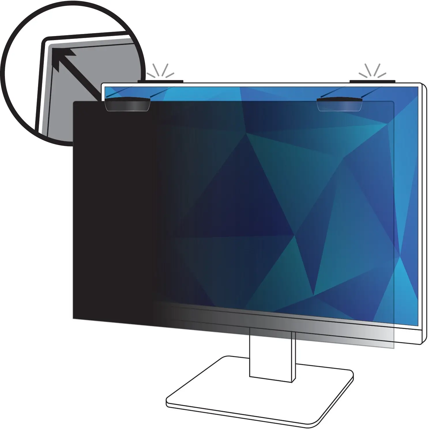 Skærmfilter 3M Privacy Filter 27" FS Monitor w COMPLY Magnetic Attach ...