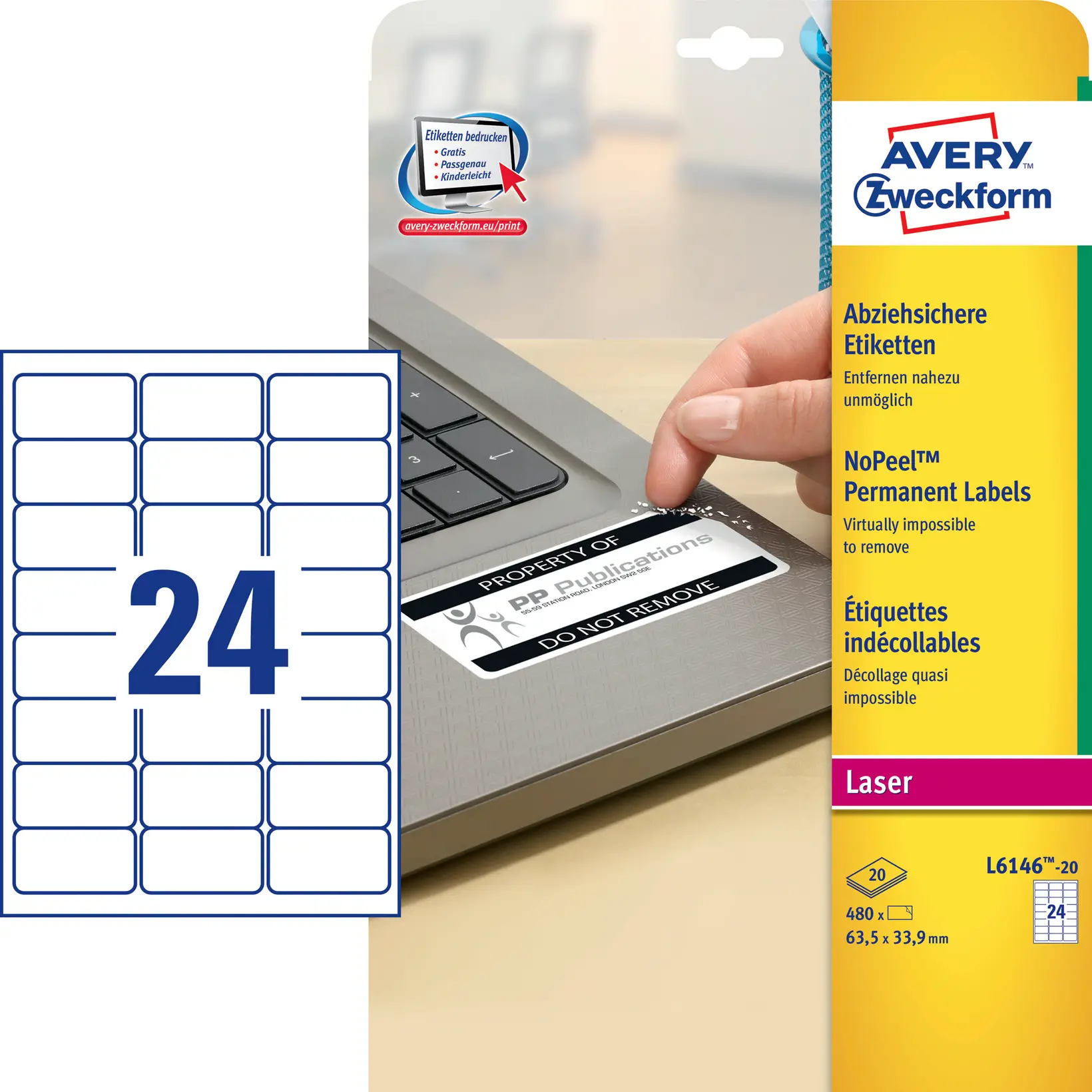 A4 label - Print selv etiket i A4 størrelse