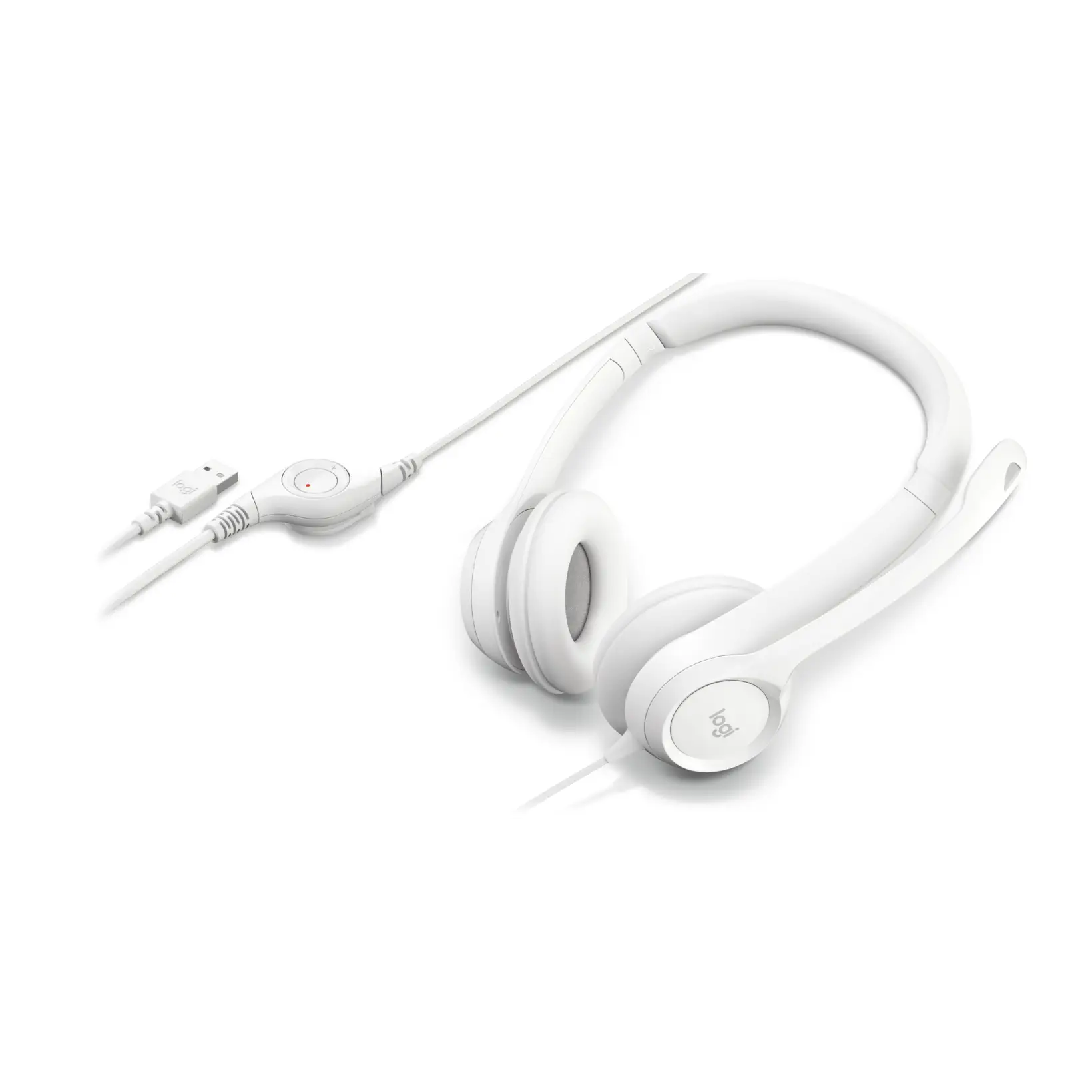 Høretelefoner Logitech H390 USB Computer Headset Off-white - Køb ...