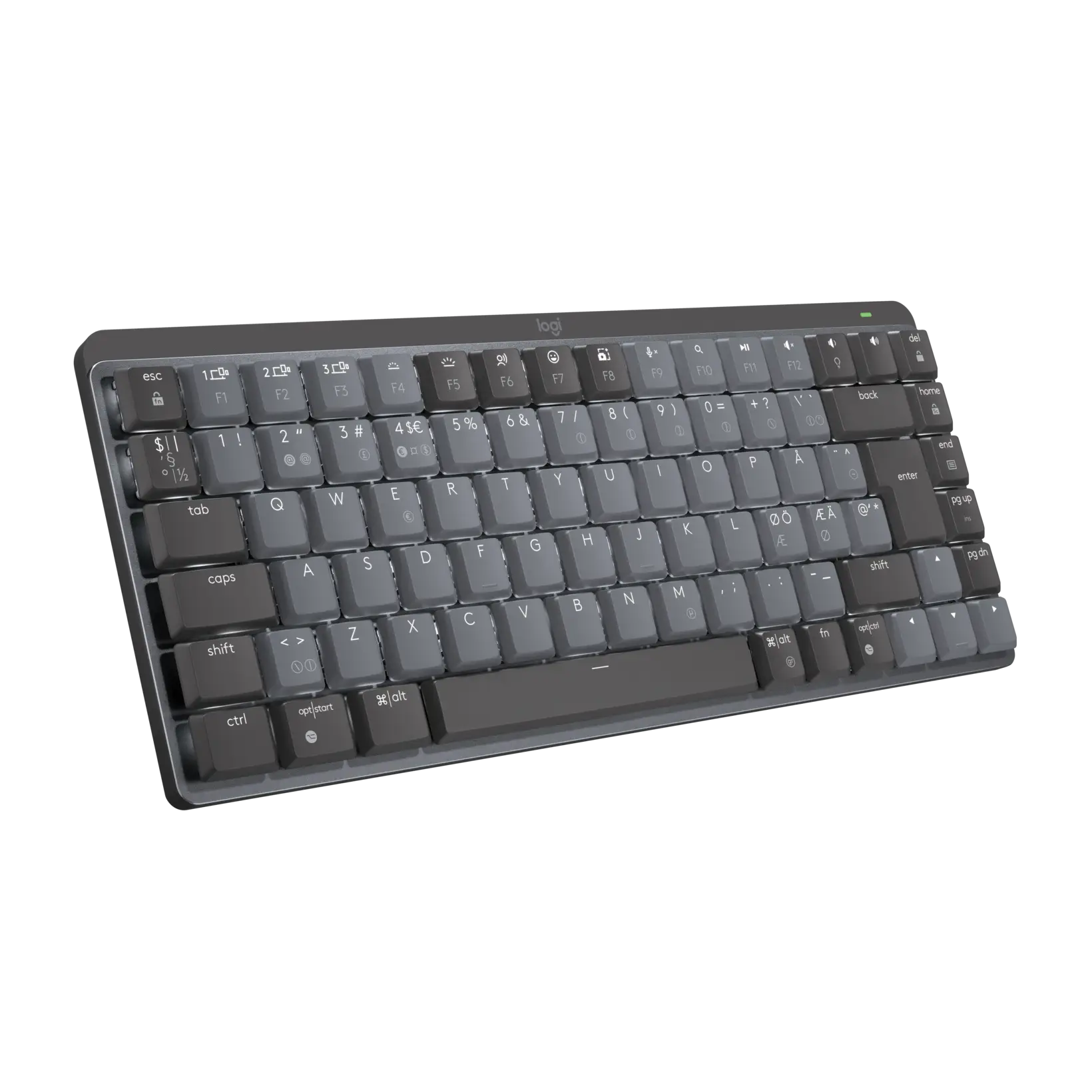 Trådløst tastatur Mini Minimalist Logitech MX Mech. Clicky Graphite ...