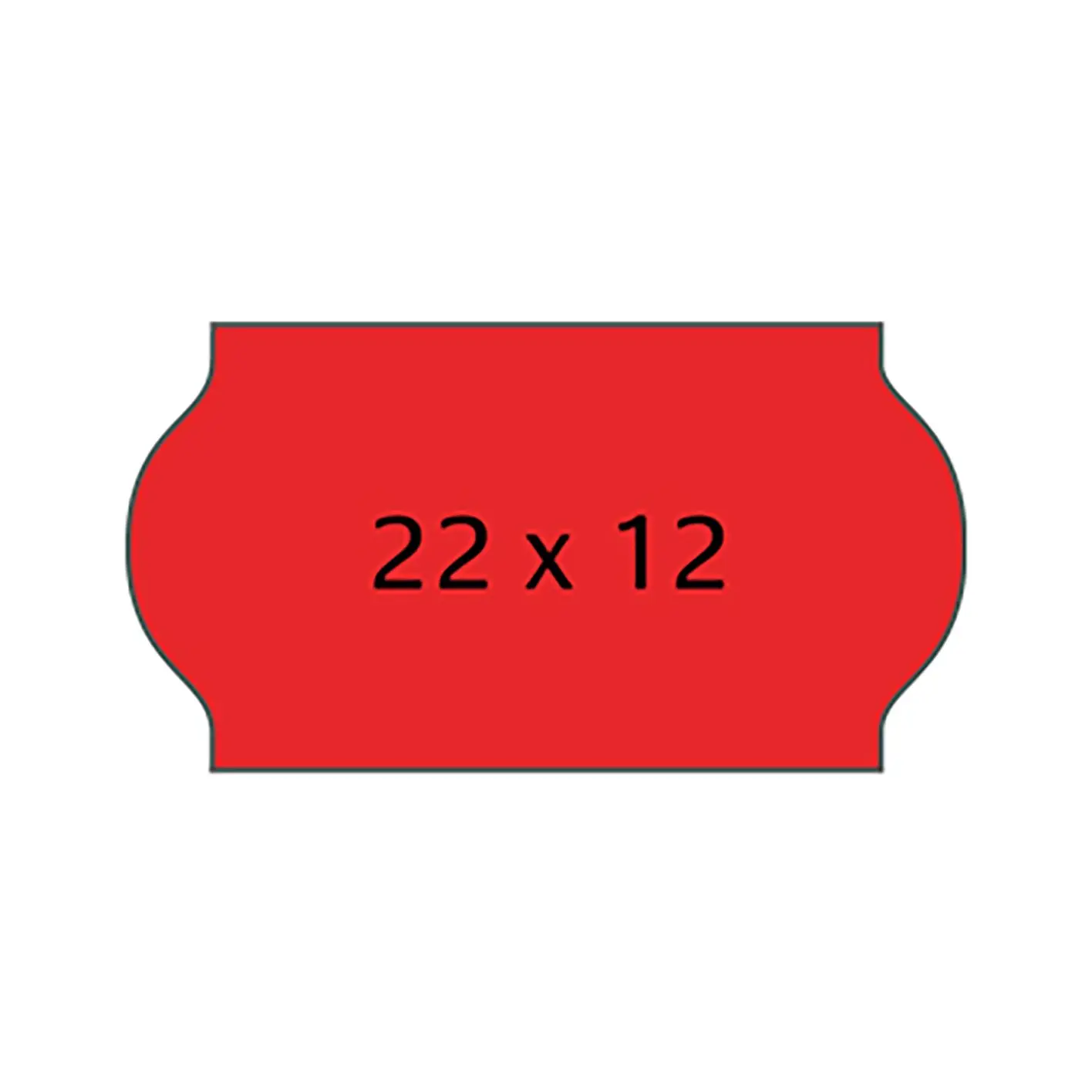 Meto etiket perm 22x12 rød (7rl/1500) - Køb billigt på Grafical.dk