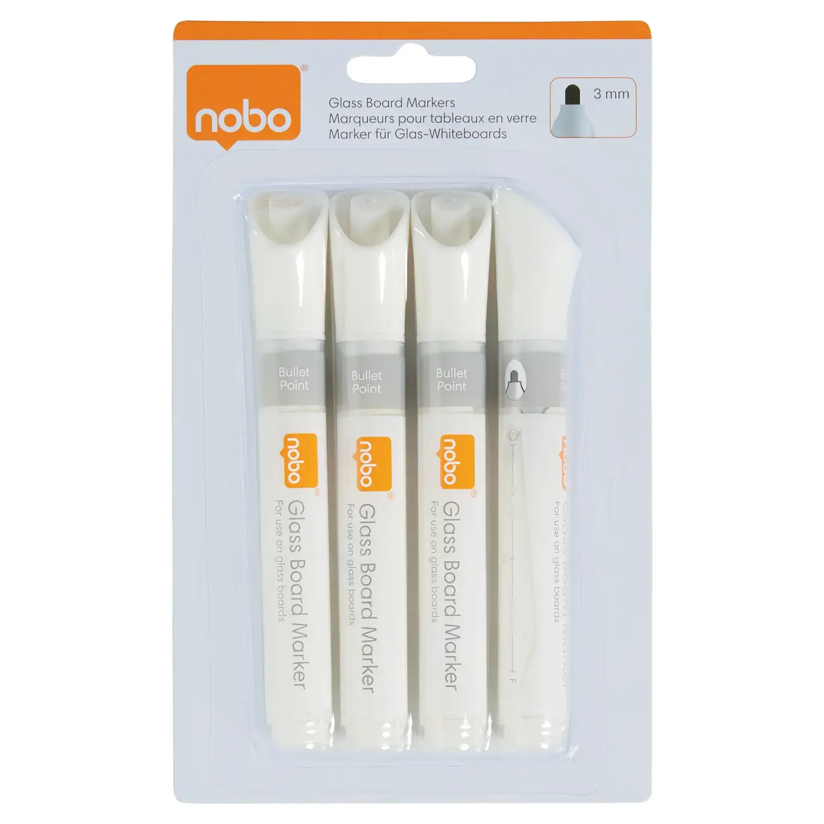 Whiteboardmarker – Nobo til glastavler – Hvid – 4 stk - Køb billigt på ...