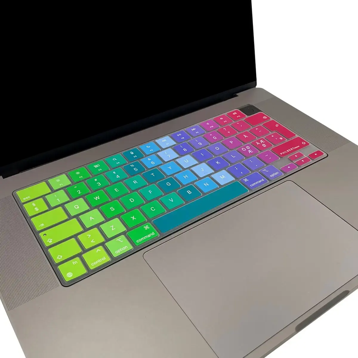 Tastaturcover - Philbert MacBook Pro 14–16" 2021 - Rainbow - Nordic-layout
