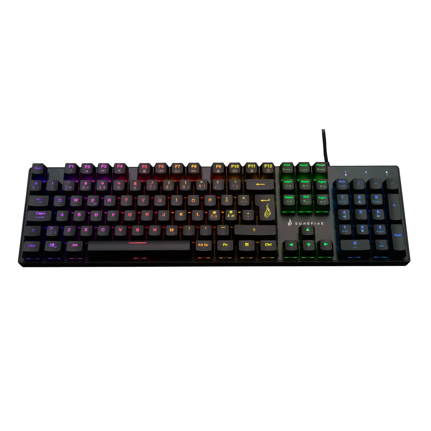 Tastatur SureFire KingPin M2 Mech. Gaming RGB Keyboard QWERTY (Nordic ...