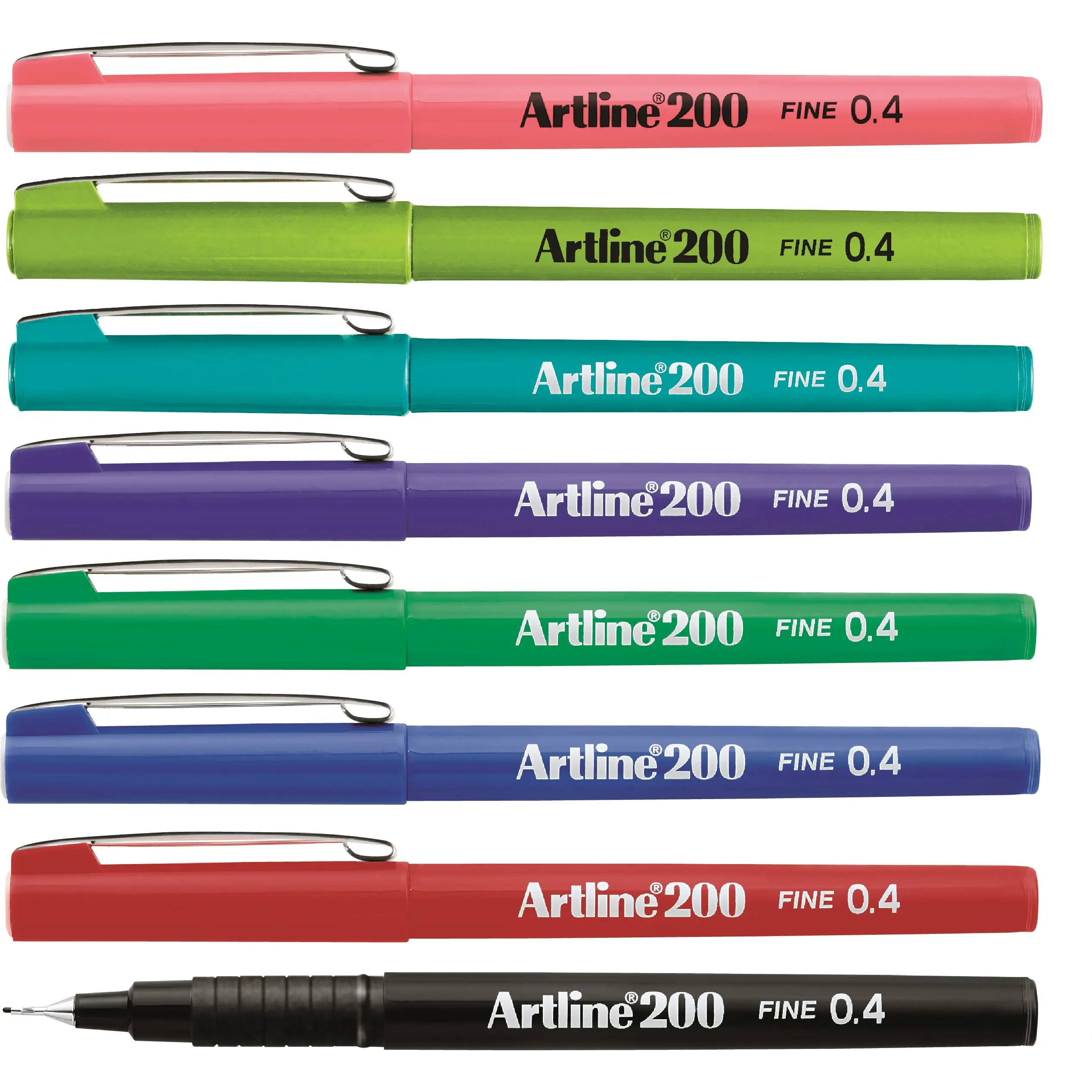 Fineliner - Artline 200 Fine 0.4 8-sæt - Køb billigt på Grafical.dk