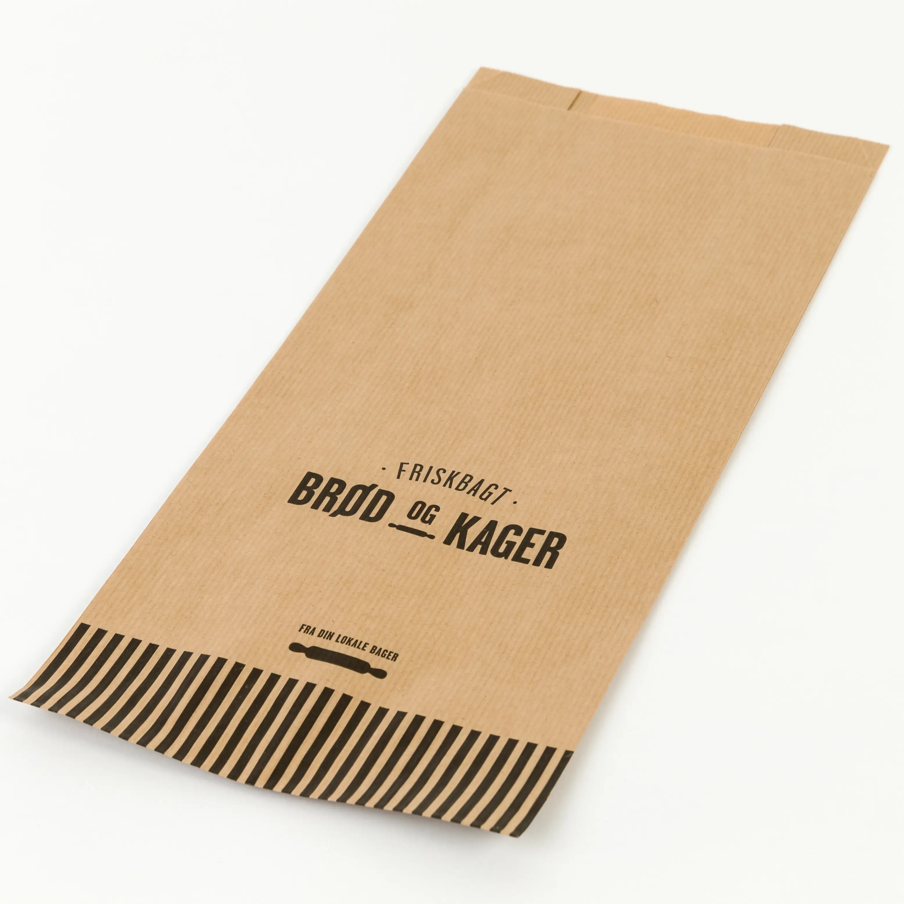 Bagerpose med sidefals mellem Friskbagt brød og kager - 500 stk - Køb ...