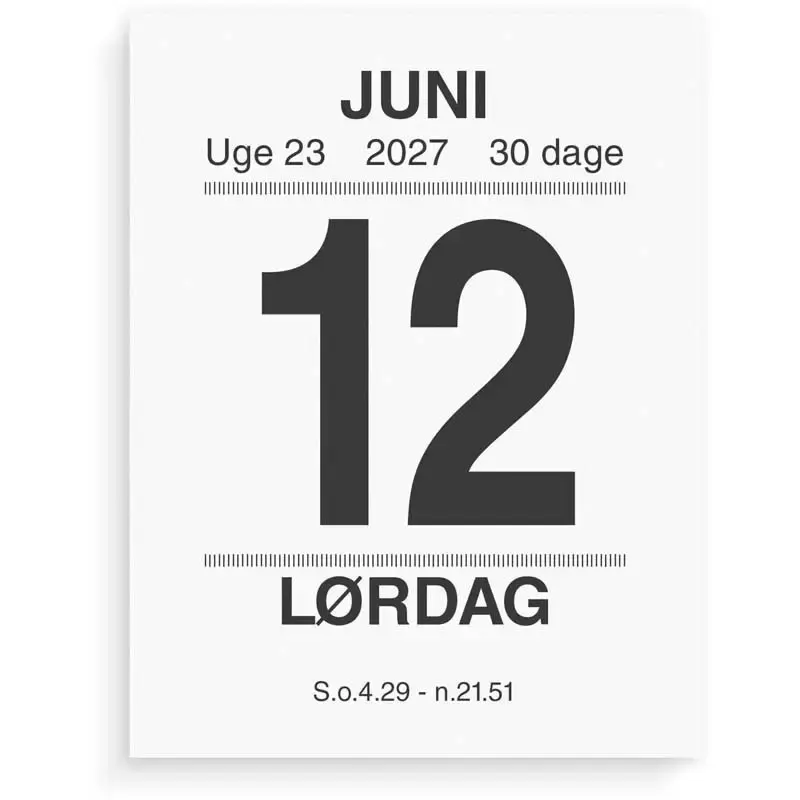 Afrivningskalender væg m/split - 50x65mm - Blokformat - Mayland ...