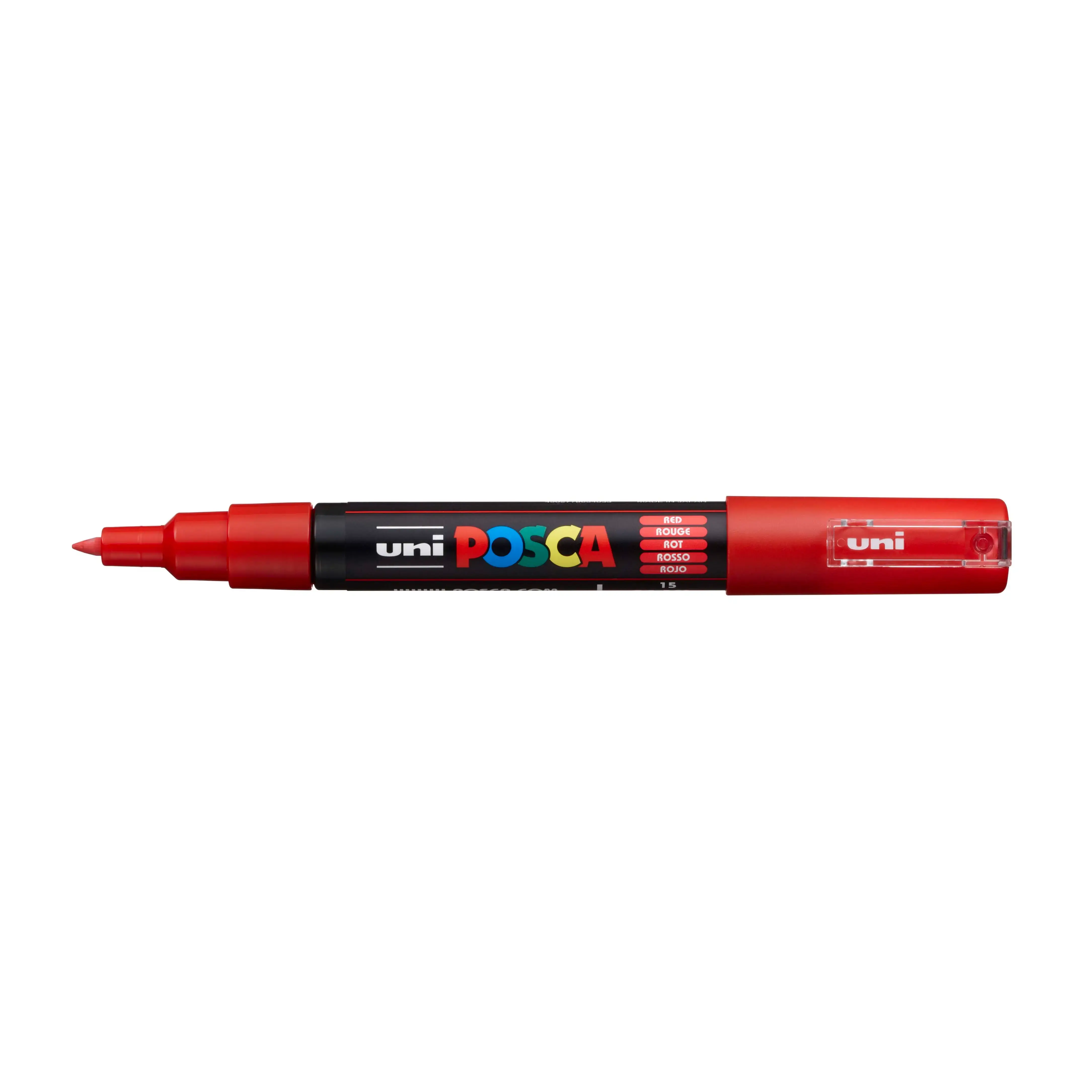 Paint marker Uni Posca PC-1M red 0,7mm - 6 stk - Køb billigt på Grafical.dk