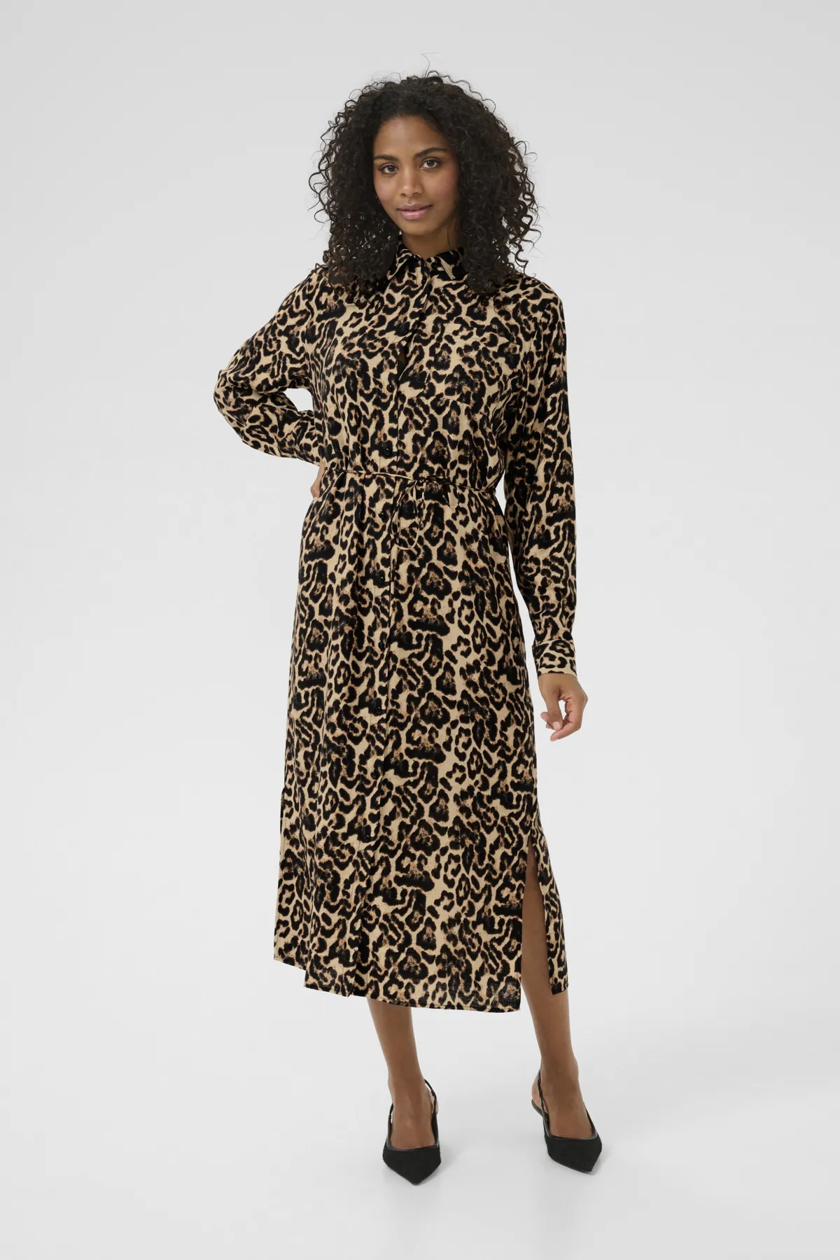 10509605 KJOLER Naturel Leopard Print fra Kaffe.