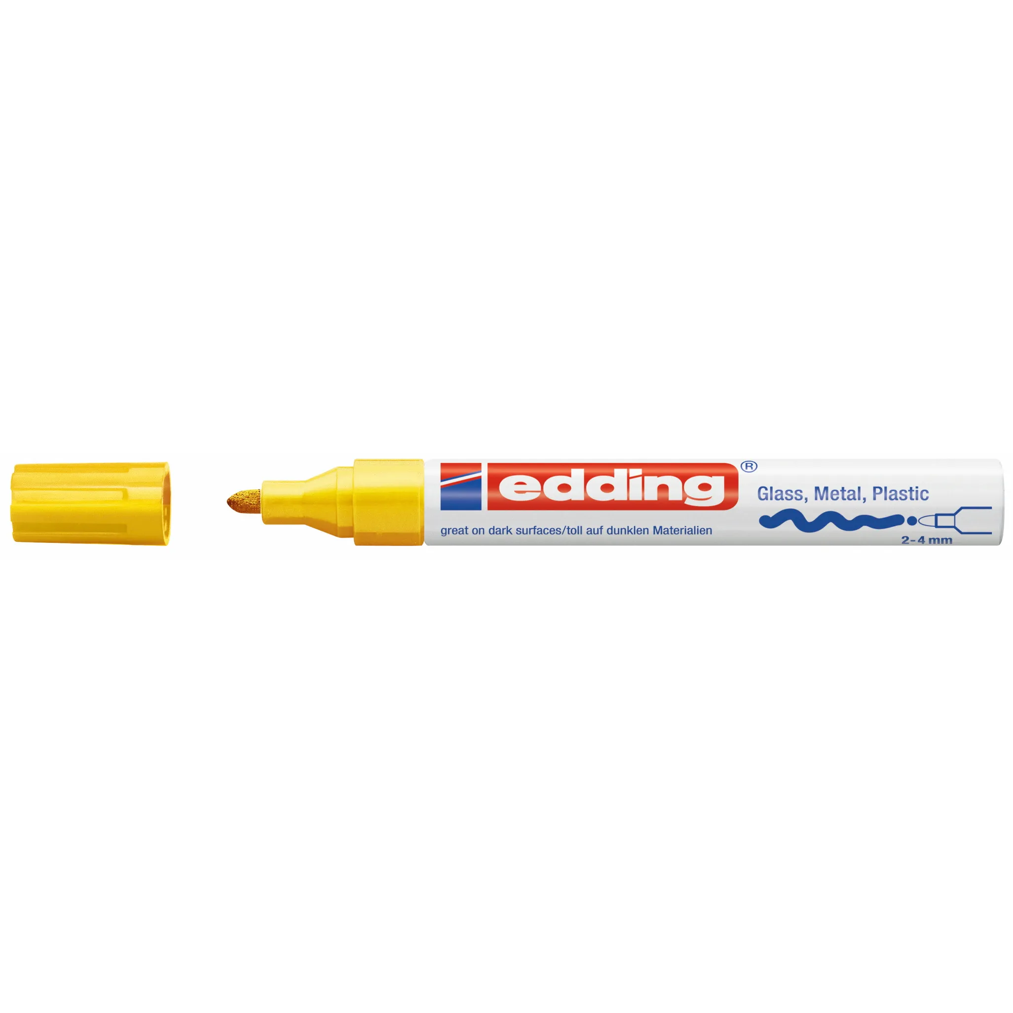 Marker Edding 750 Gul - 2-4mm Rund Spids