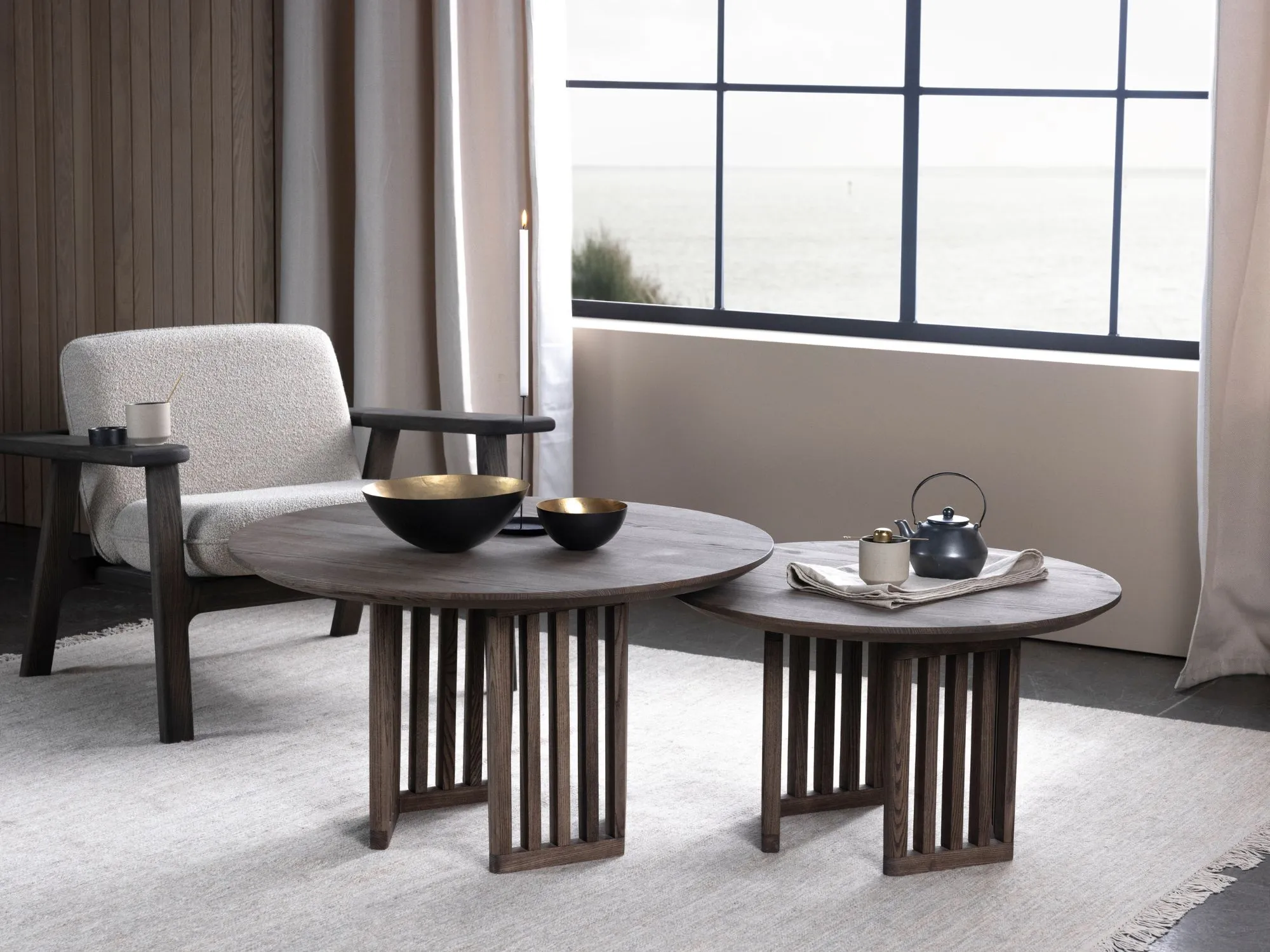 Optic sofabord rundt fra Kristensen & Kristensen