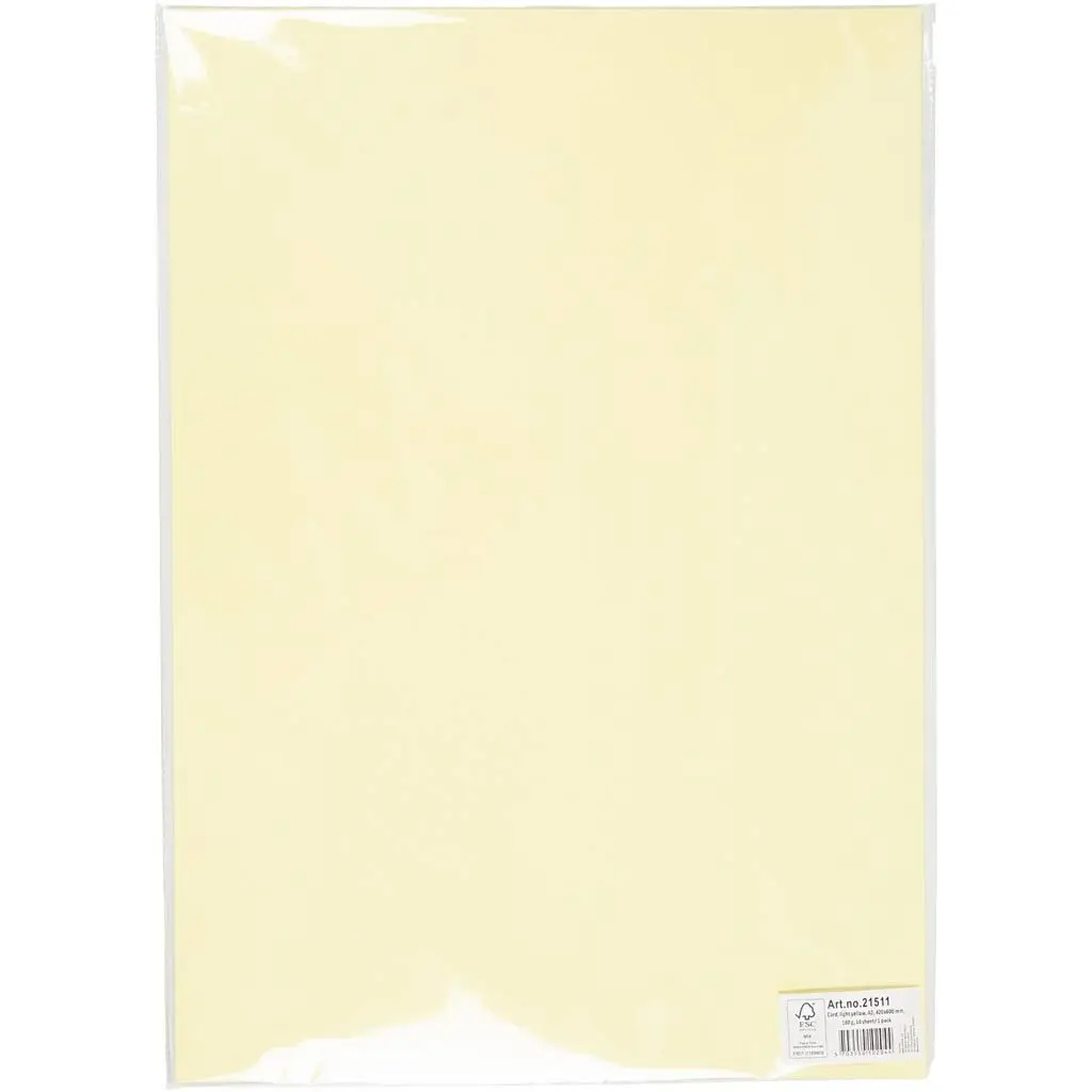 Karton, A2 420x600 mm, 180 g, kanariegul, 10ark - Køb billigt på ...