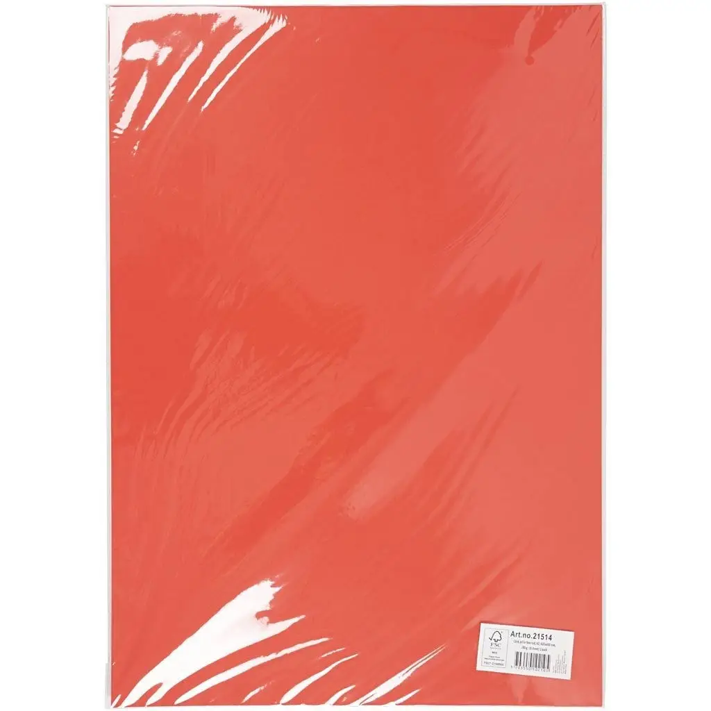 Karton, A2 420x600 mm, 180 g, postrød, 10ark - Køb billigt på Grafical.dk