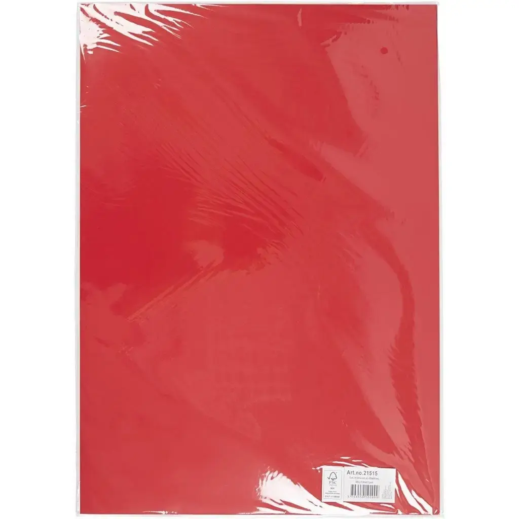 Karton, A2 420x600 mm, 180 g, julerød, 10ark - Køb billigt på Grafical.dk