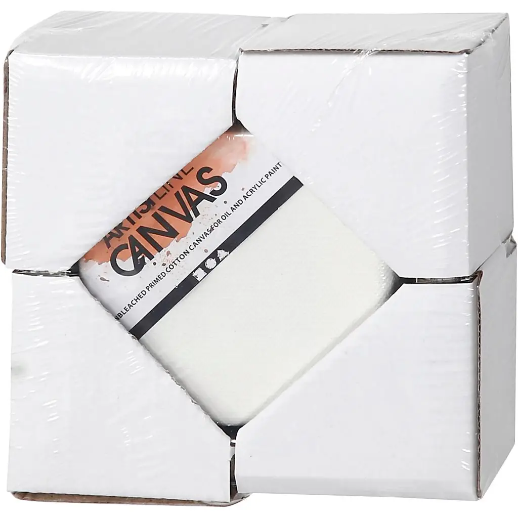 ArtistLine Canvas med ramme hvid dybde 3 cm str. 14x14 cm 360 g 6 stk ...
