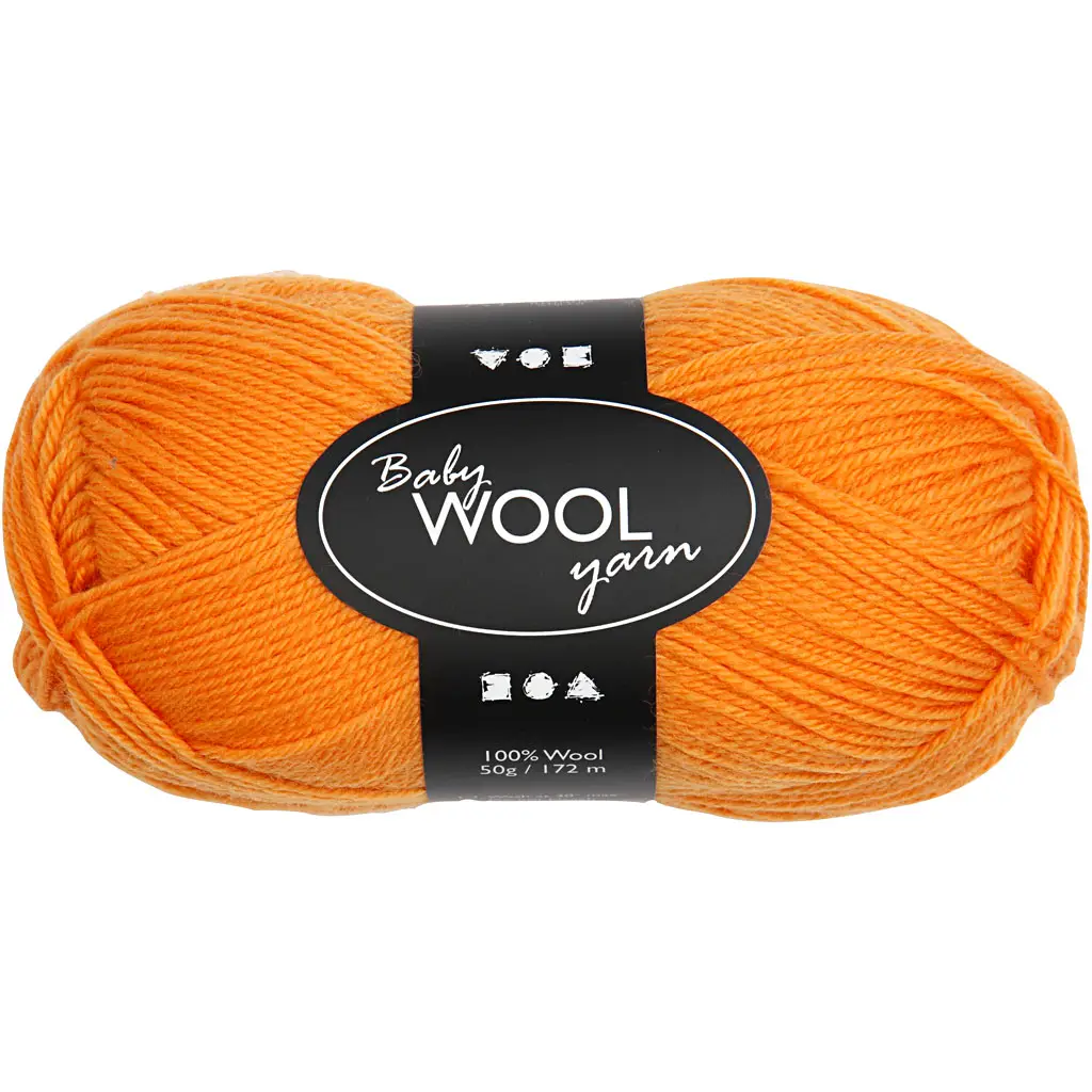 Babygarn længde 172 meter orange NM 14|4 - 50 gram - Køb billigt på ...