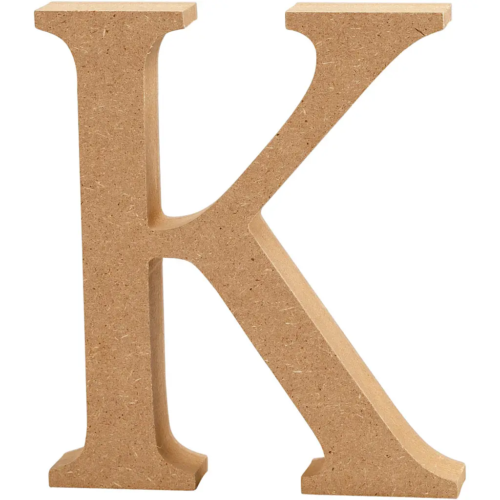 Bogstav højde 13 cm tykkelse 2 cm MDF | K - Køb billigt på Grafical.dk