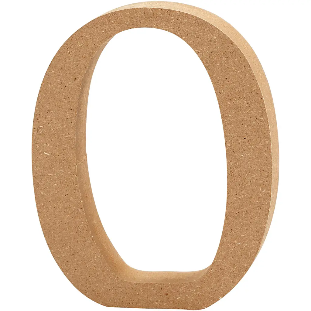 Bogstav højde 13 cm tykkelse 2 cm MDF | O - Køb billigt på Grafical.dk