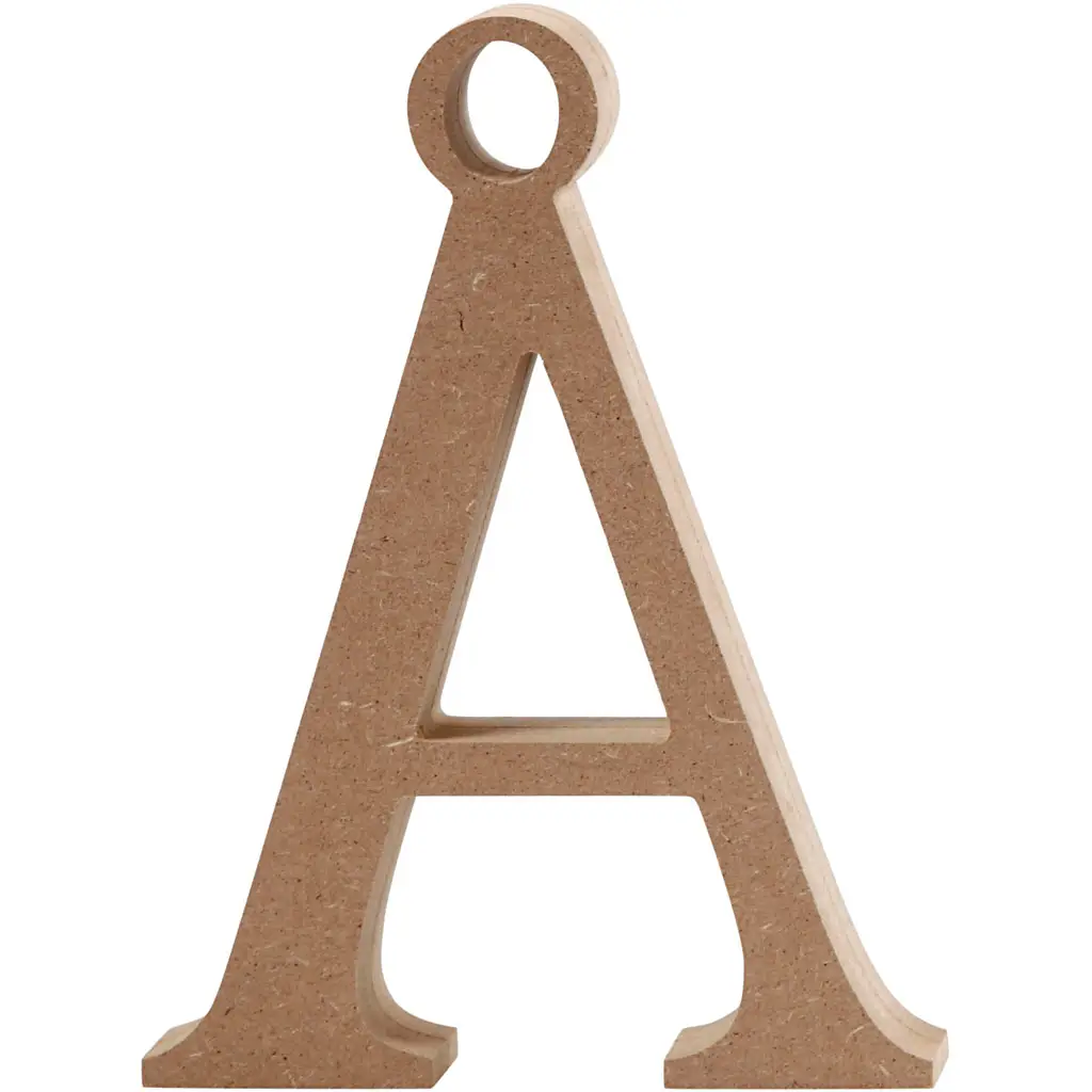 Bogstav højde 15,5 cm tykkelse 2 cm MDF | Å - Køb billigt på Grafical.dk
