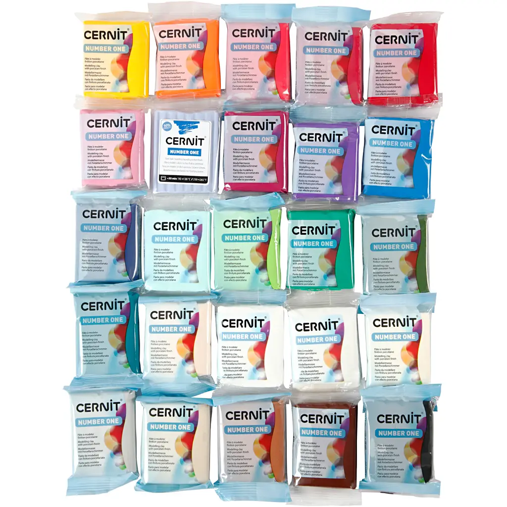 Cernit assorteret farver - 25 x 56 gram - Køb billigt på Grafical.dk