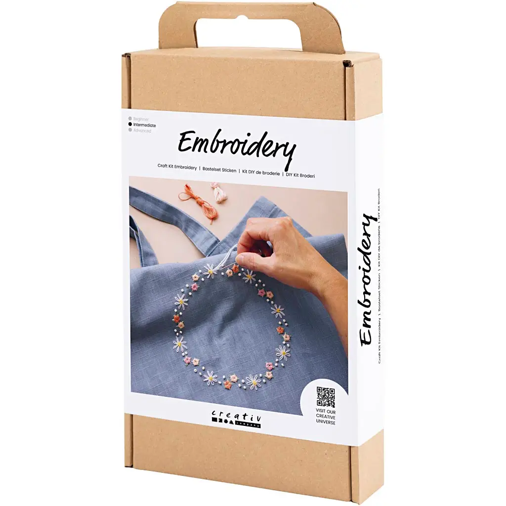 Kreakasse DIY Kit Broderi Mulepose dueblå - 1 pakke » Køb billigt på ...