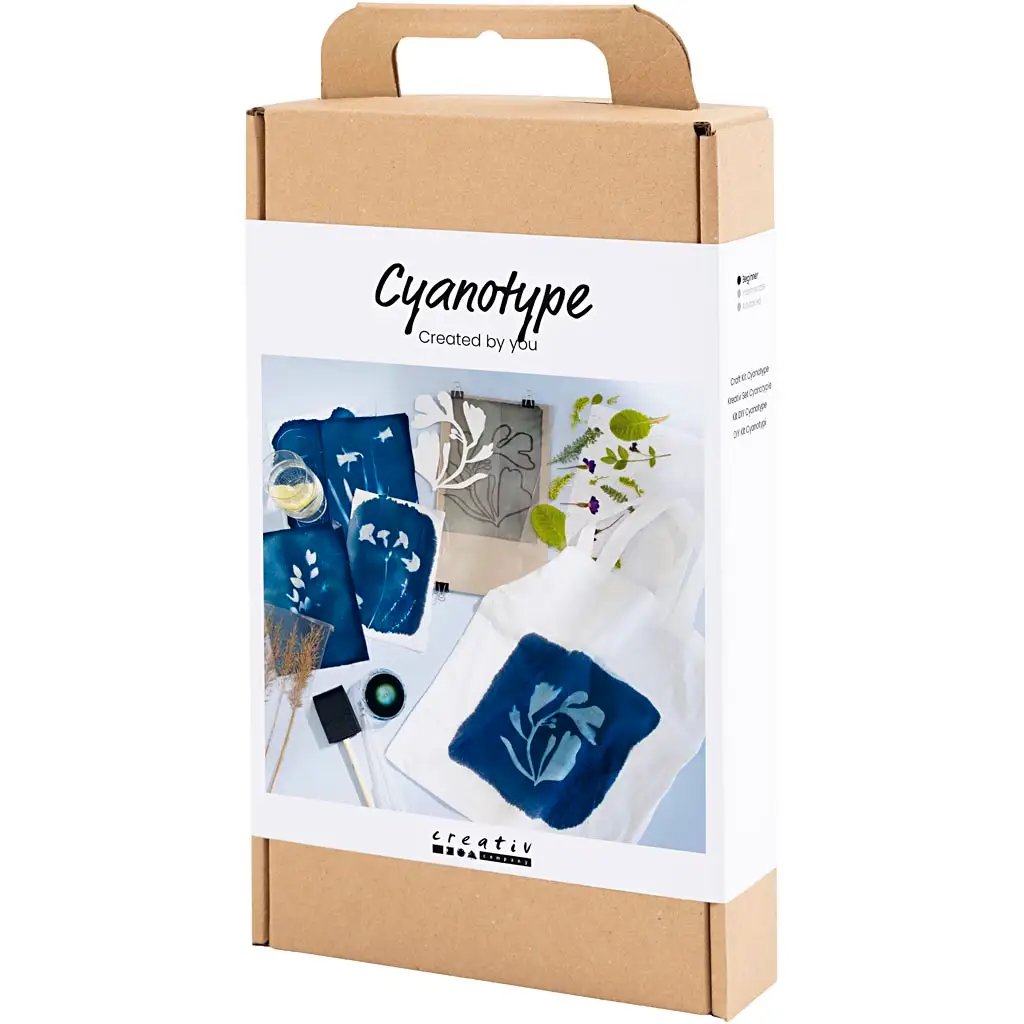 DIY Kit Cyanotypi, Tekstil, blå - 1 pk » Køb billigt på Grafical.dk