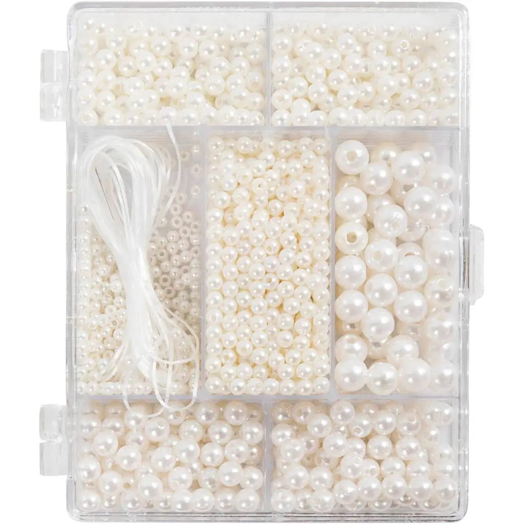 DIY Mix Smykker, Halskæde og armbånd, hvid perlemor » Køb billigt på Grafical.dk