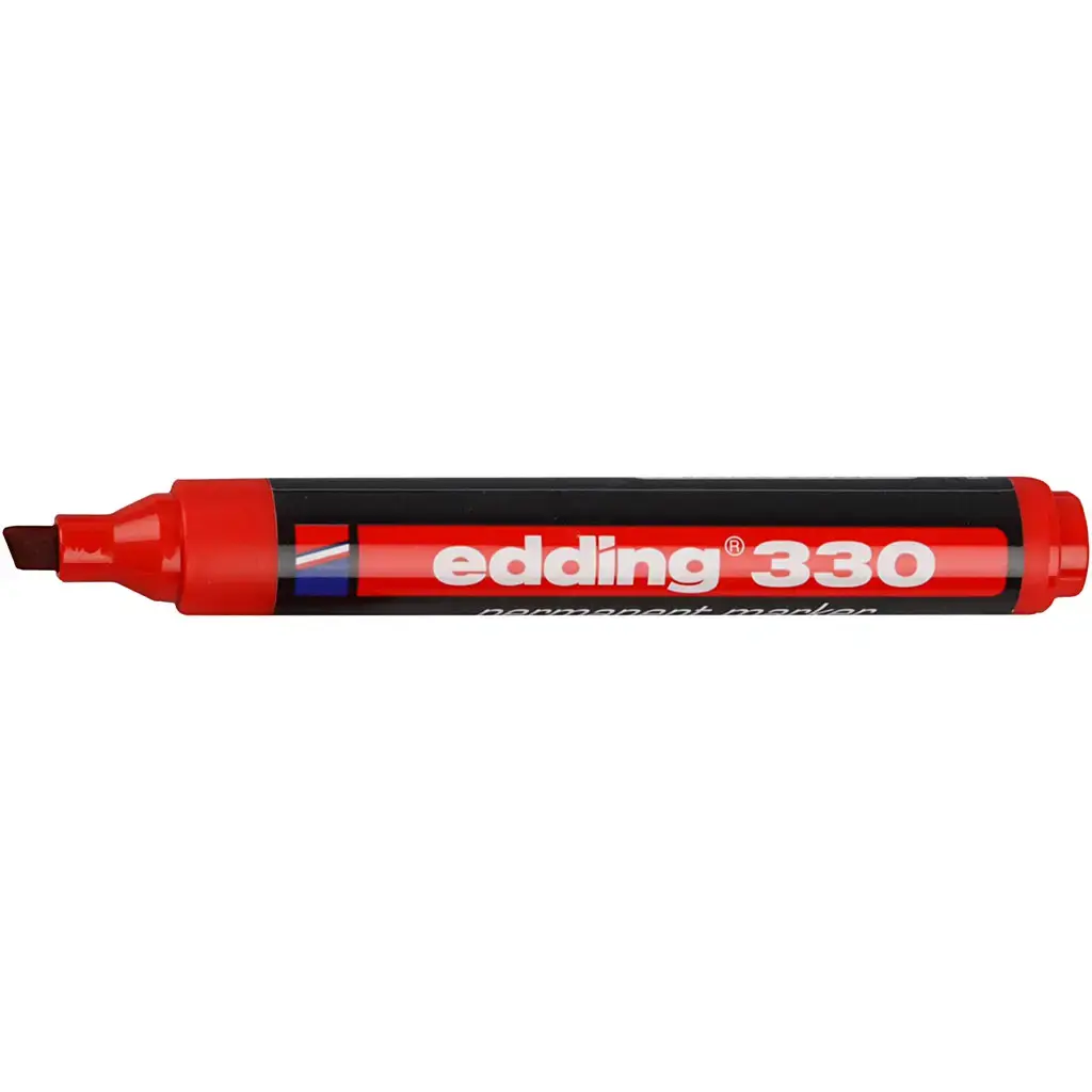 Edding 330 tusch, stregtykkelse: 1-5 mm, rød, 1stk. - Køb billigt på ...