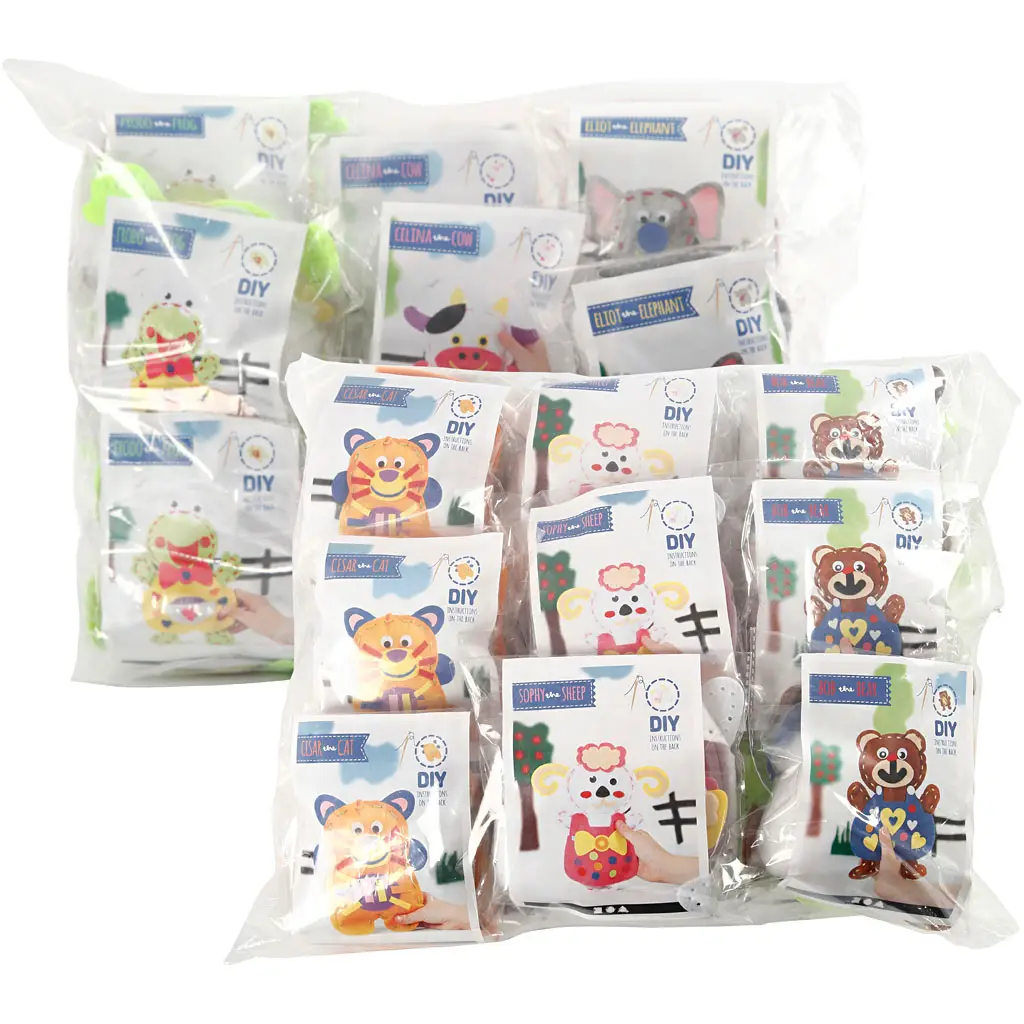 DIY projekter Felt Friends sortiment | 18 sæt - Køb billigt på Grafical.dk