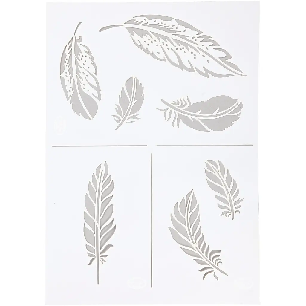 Flex skabelon A4 | fjer - Køb billigt på Grafical.dk