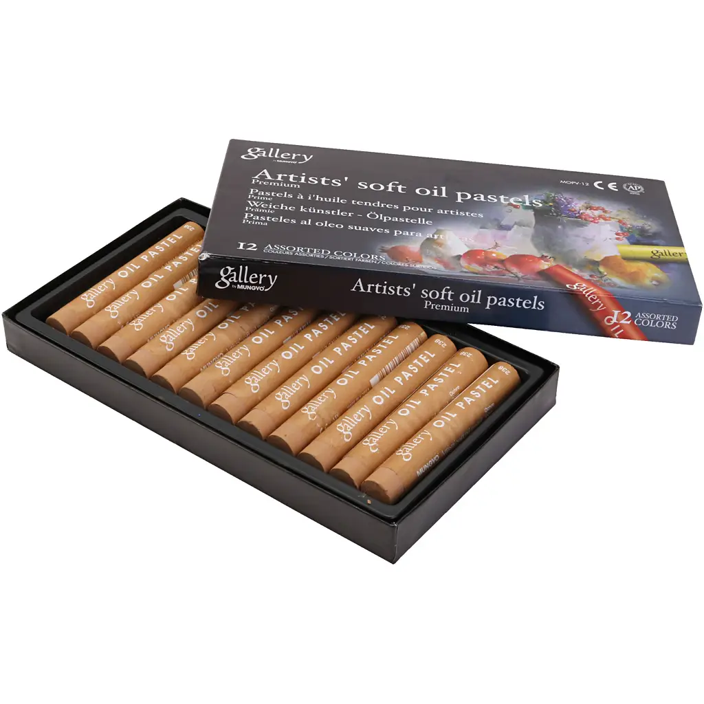 Oliepastelkridt Gallery L: 7 cm diam. 11 mm okker - 12 stk pr pakke ...