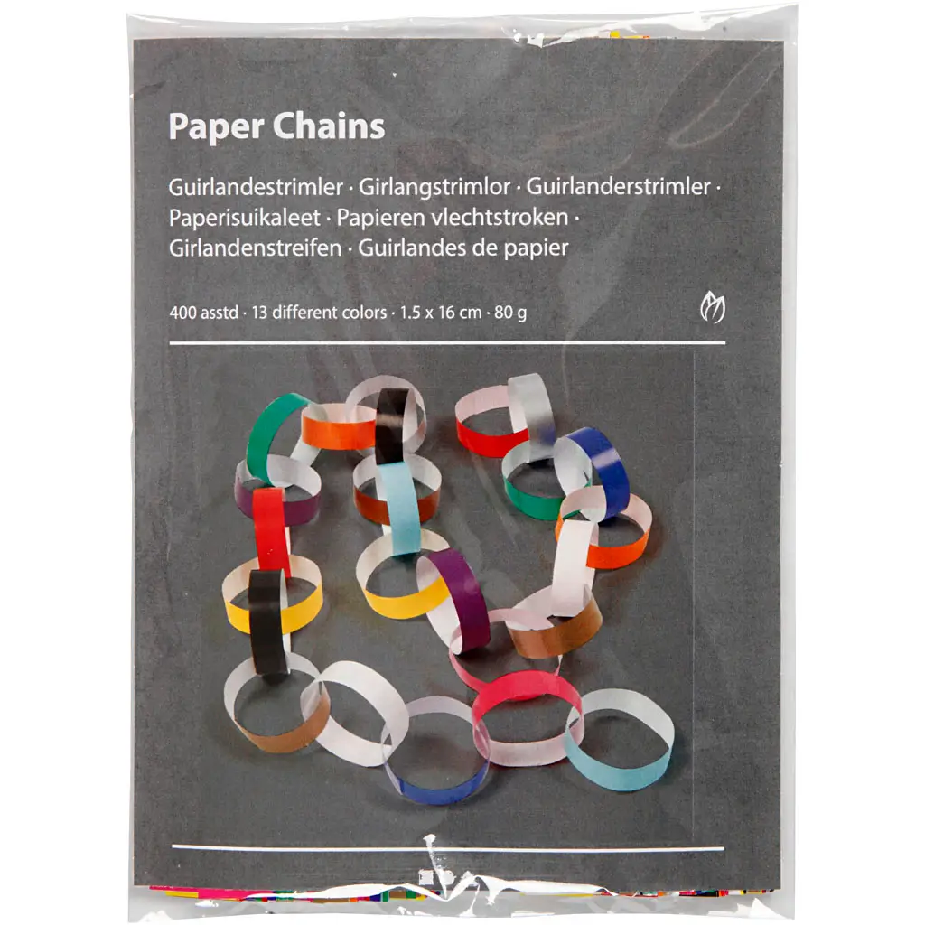 Juleguirlande L: 16 cm B: 15 mm assorteret farver - 400 stk. - Køb ...