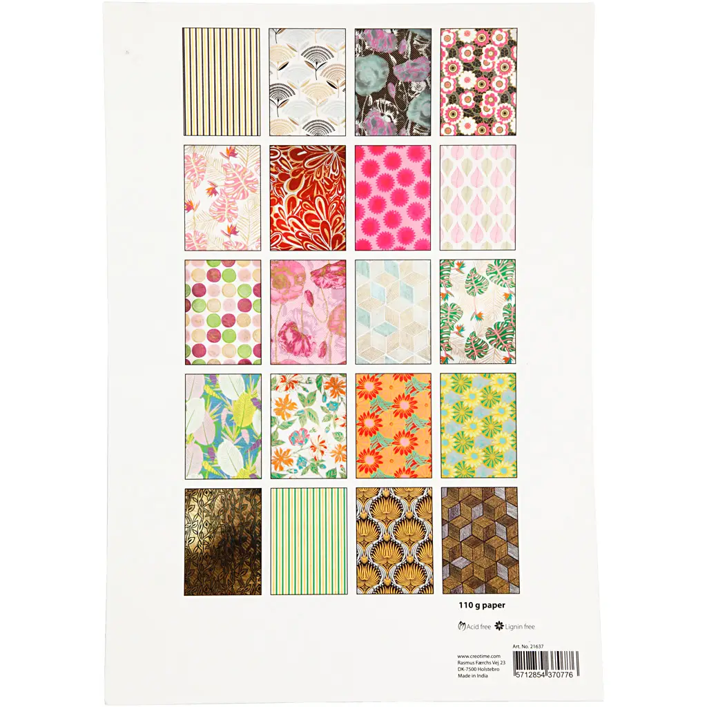Håndlavet papir, A4 21x30 cm, 110 g, frodig jungle, 20ark - Køb billigt ...
