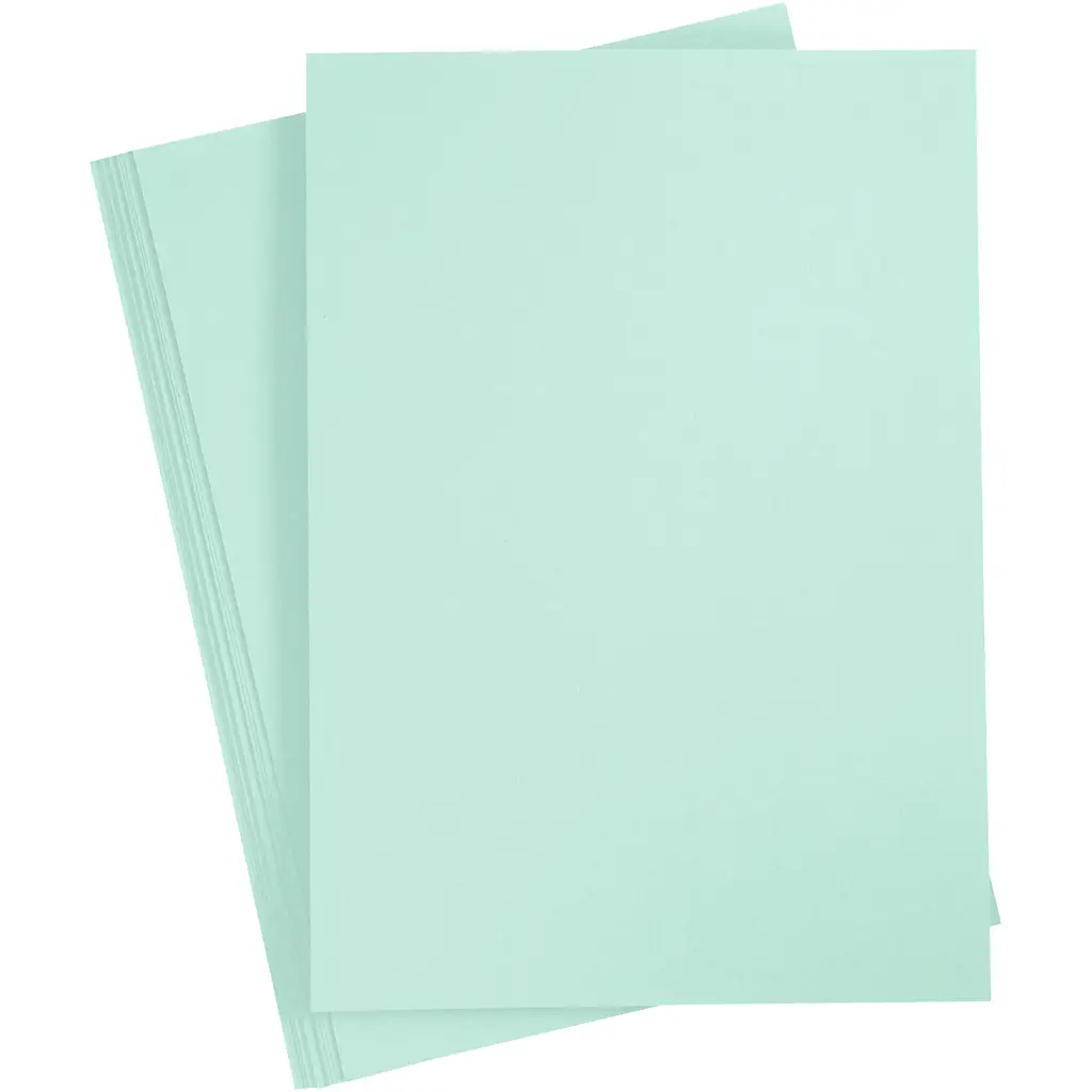 Karton, A4 210x297 mm, 210 g, pastelgrøn, 10ark - Køb billigt på ...