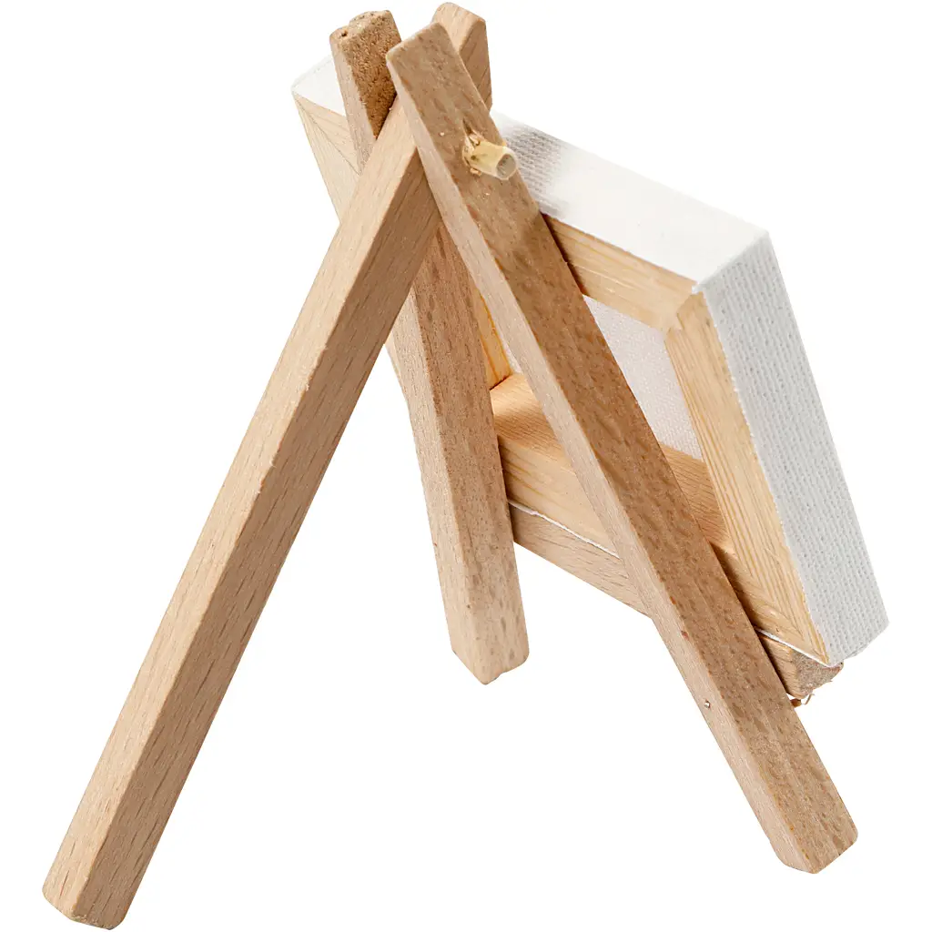 Lille staffeli med lærred - 11,5 x 8 cm - Køb billigt på Grafical.dk