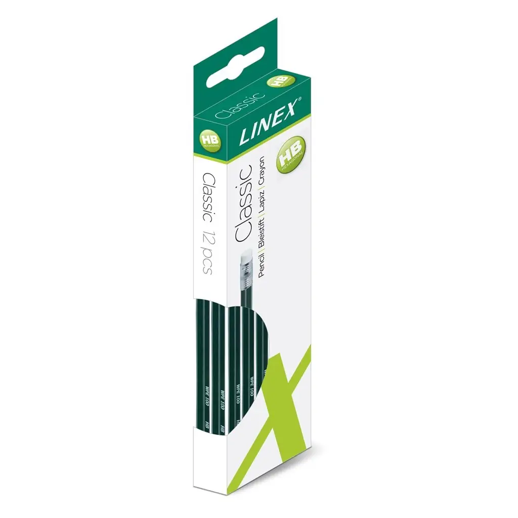 Blyant med viskelæder Linex Classic WPE100 HB - pris pr. blyant - Køb ...