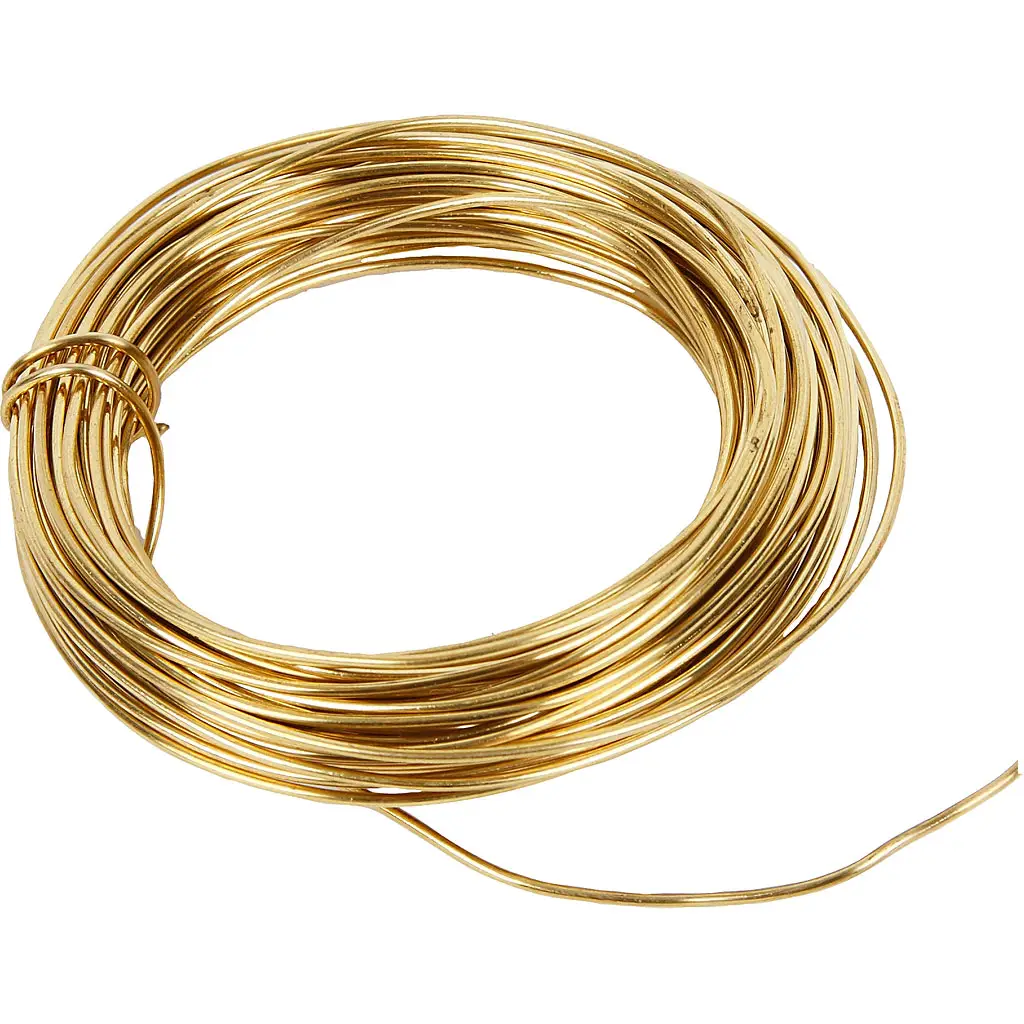 Messingtråd, tykkelse 1,2 mm, 100 g, messing, 10m - Køb billigt på ...