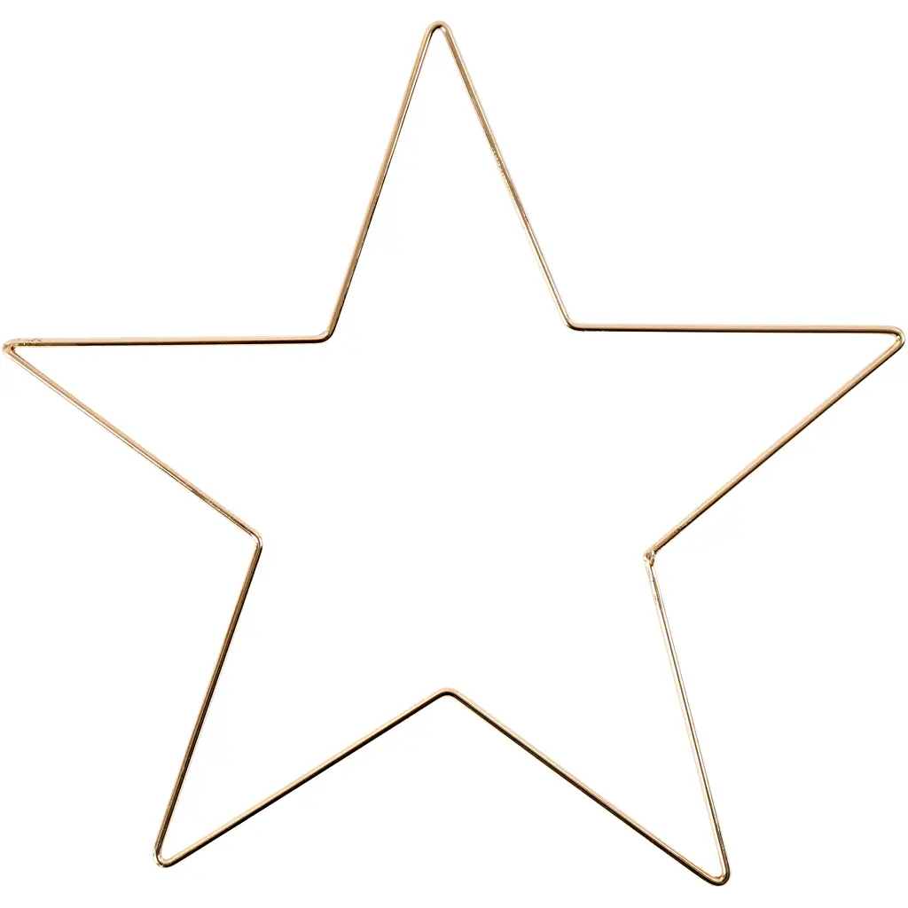 Julestjerne metalophæng - diam. 30 cm tykkelse 3 mm guld - Køb billigt ...
