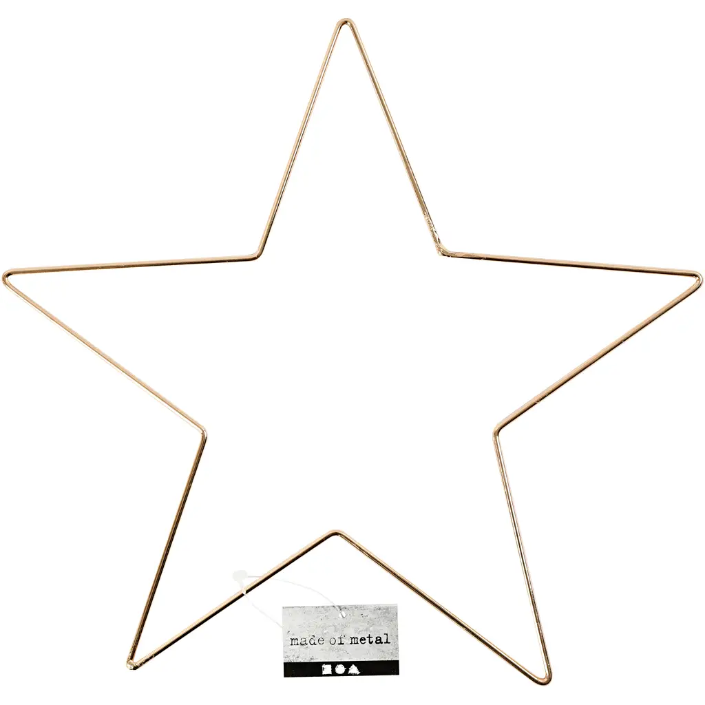 Julestjerne metalophæng - diam. 30 cm tykkelse 3 mm guld - Køb billigt ...