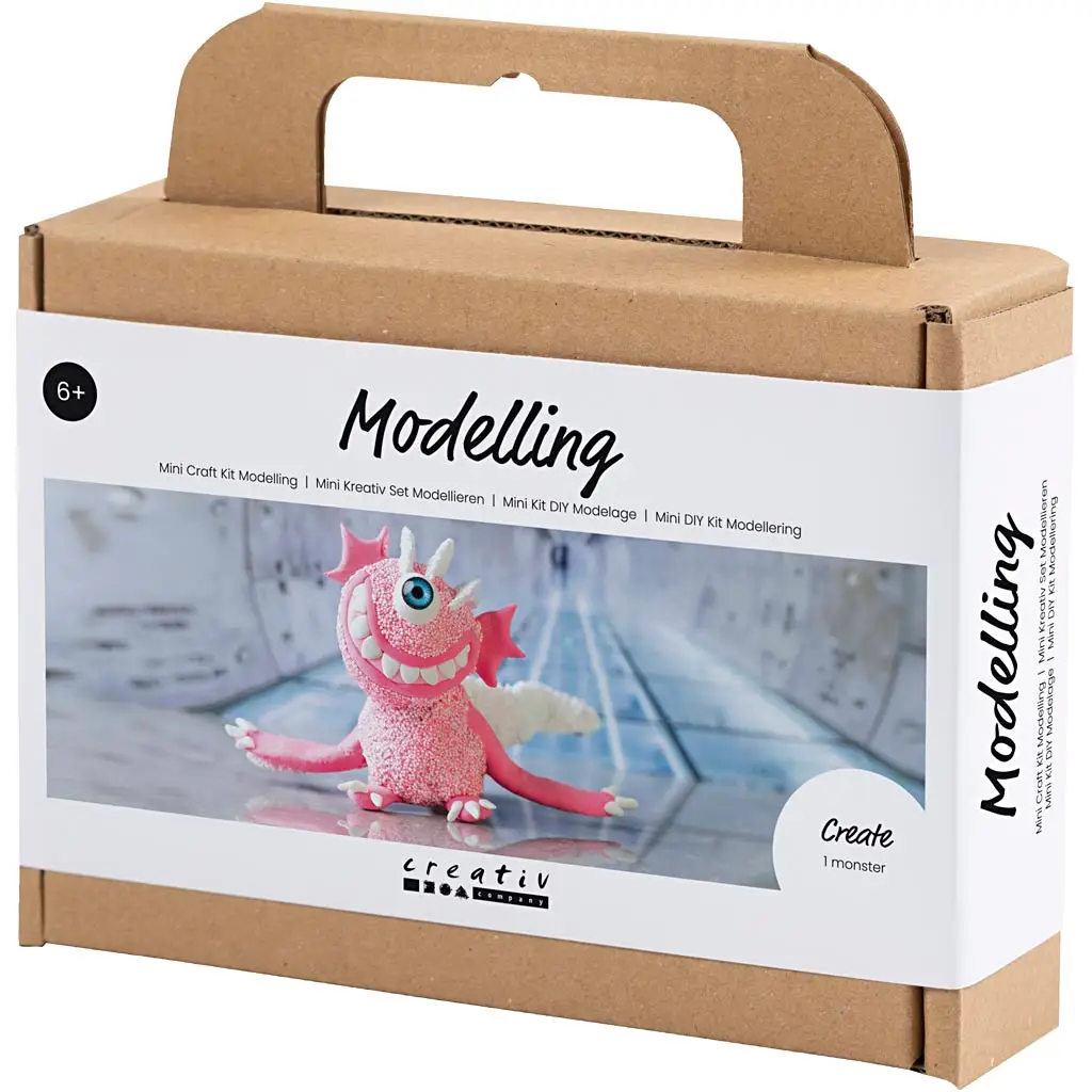 DIY Kit Mini Modellering Monster Sally lys pink » Køb billigt på ...