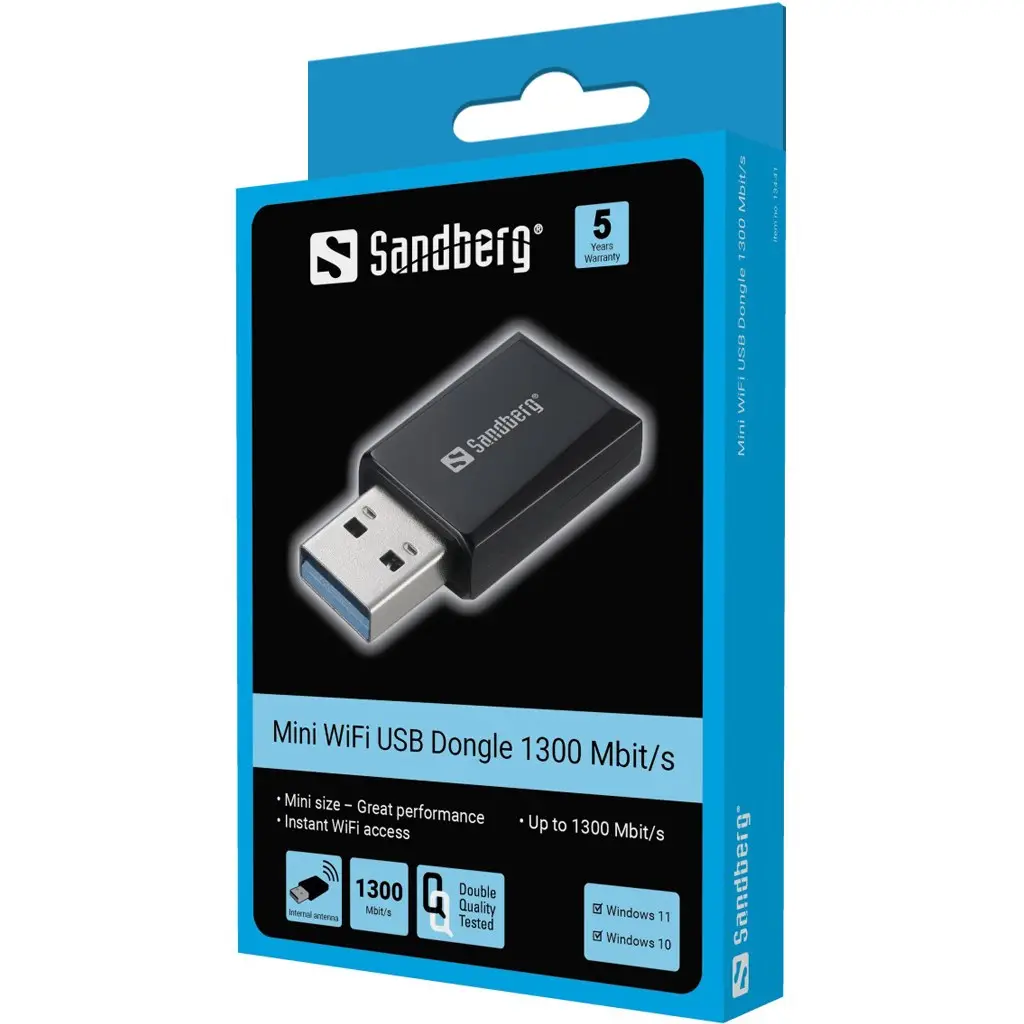 Sandberg Mini Wifi Dongle 1300 Mbit/s - Køb billigt på Grafical.dk