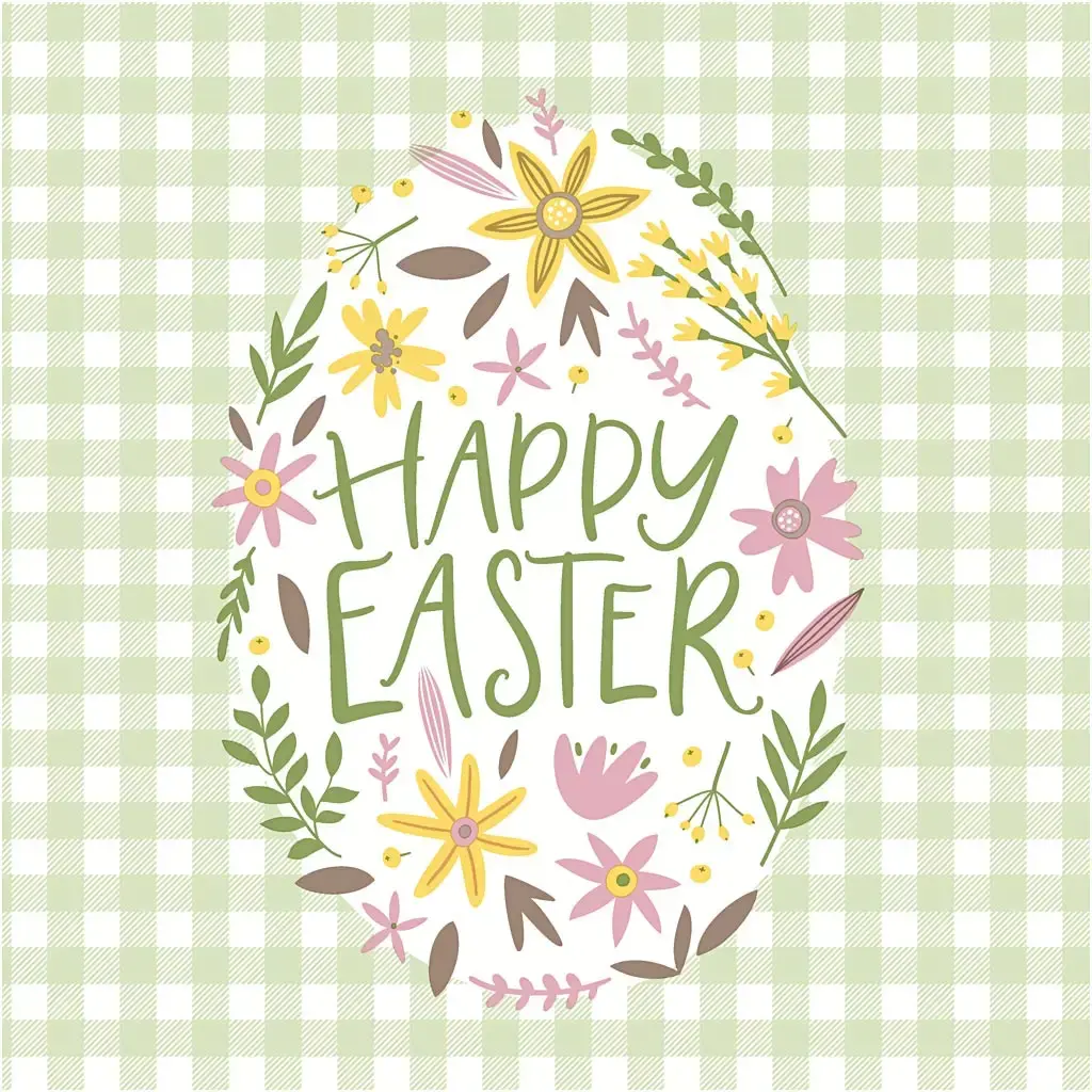 Påskeservietter Happy Easter L: 33 cm str. 33x33 cm - 20 stk pr pakke ...