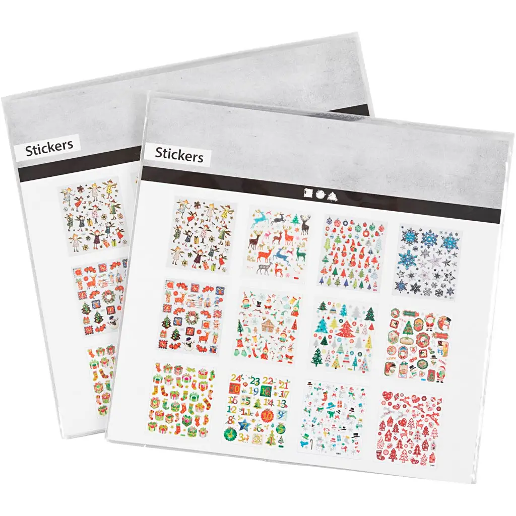 Stickershæfte jul 15x16,5 cm 2x12 ark » Køb billigt på Grafical.dk