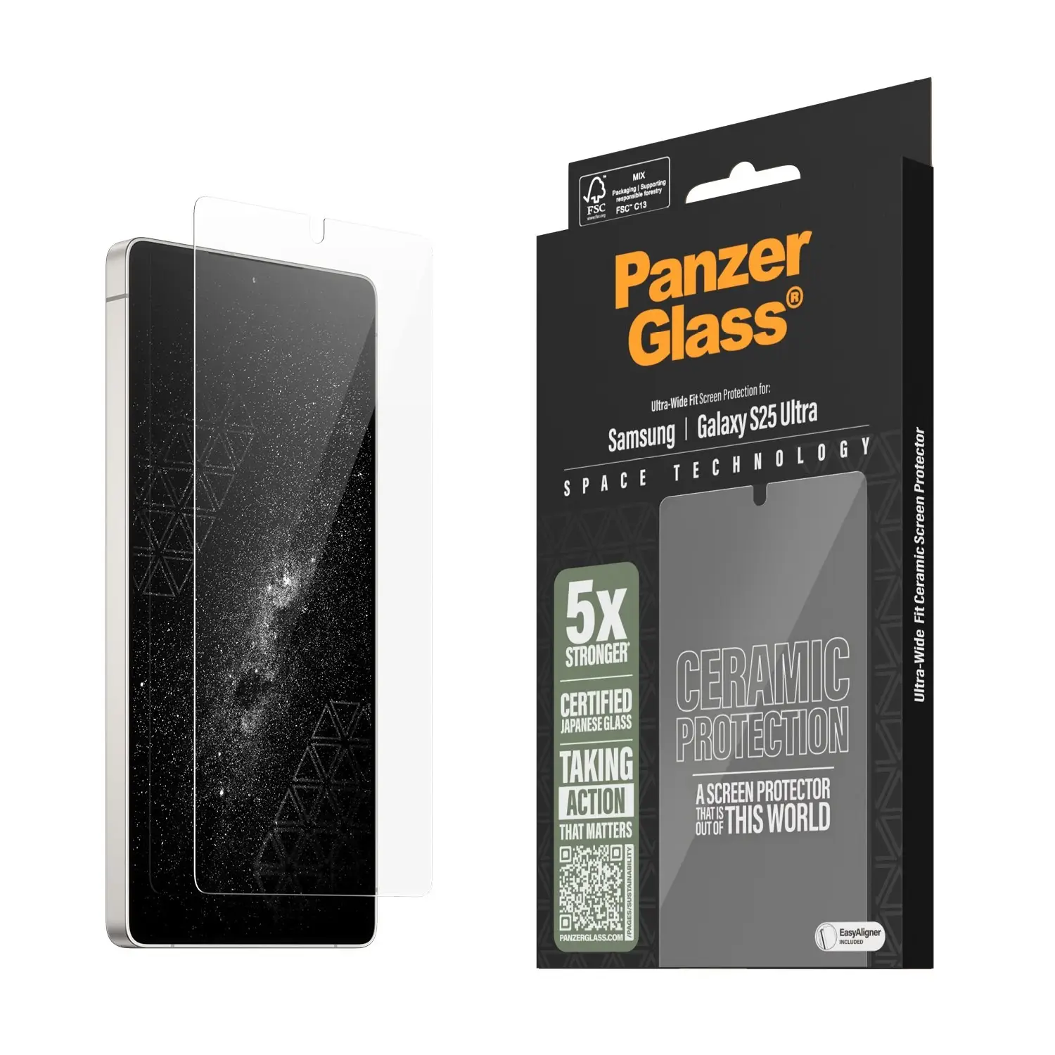 Skærmbeskyttelse PanzerGlass Ceramic Screen Protector Galaxy S25 Ultra UWF