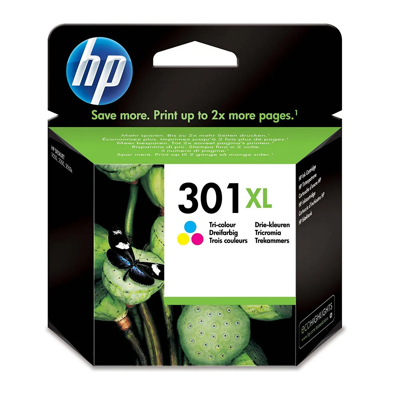 HP 301XL, Blækpatron, Farve, 330 sider - Køb billigt på Grafical.dk