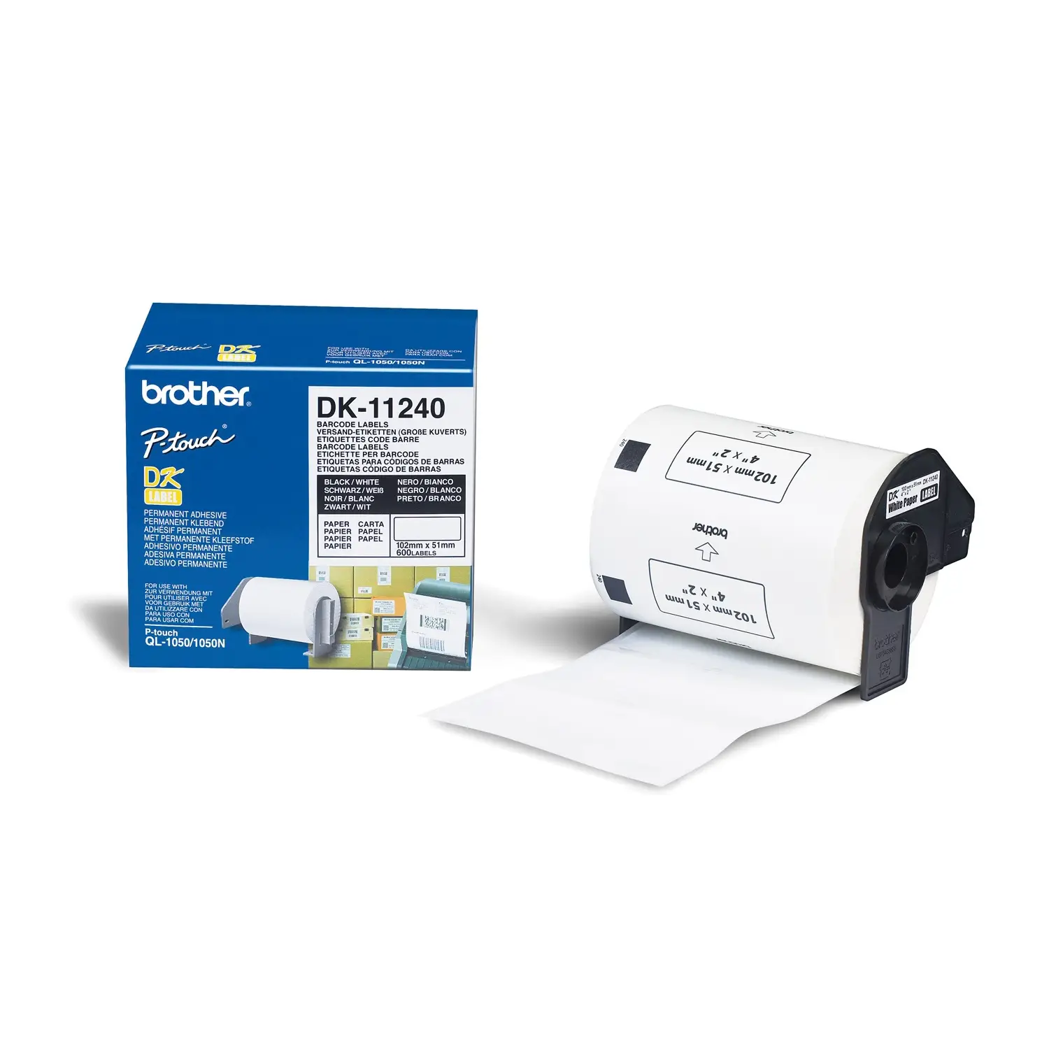 Label Brother hvid 102x50mm QL1050/1060 - Køb billigt på Grafical.dk