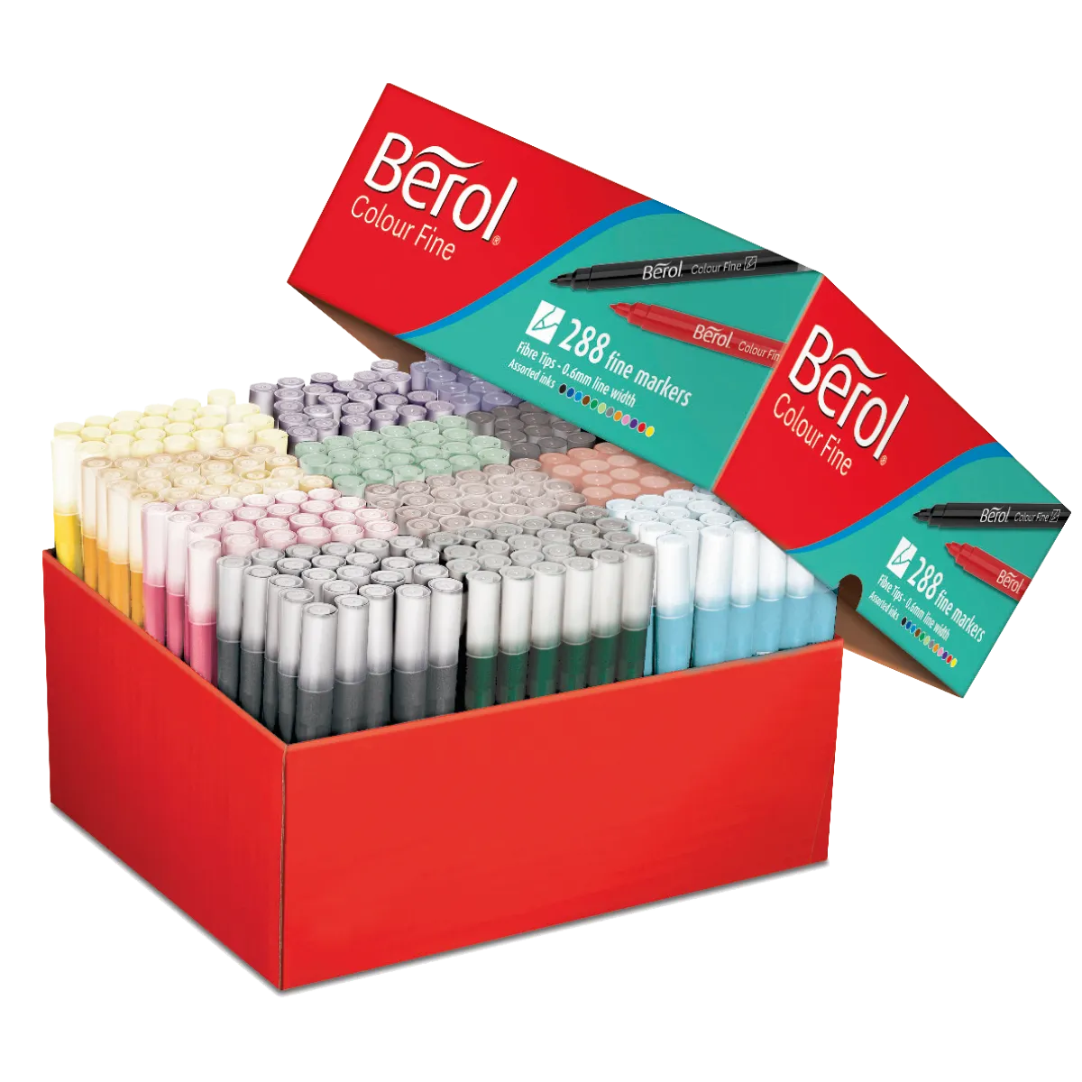 Berol Colourfine Klassesæt - 288 stk. fine tusser i fantastisk kvalitet