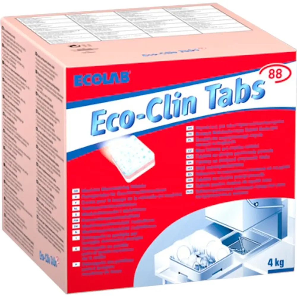 Opvasketabs Ecolab Eco-Clin Tabs 88 uden klor med farve og parfume ...